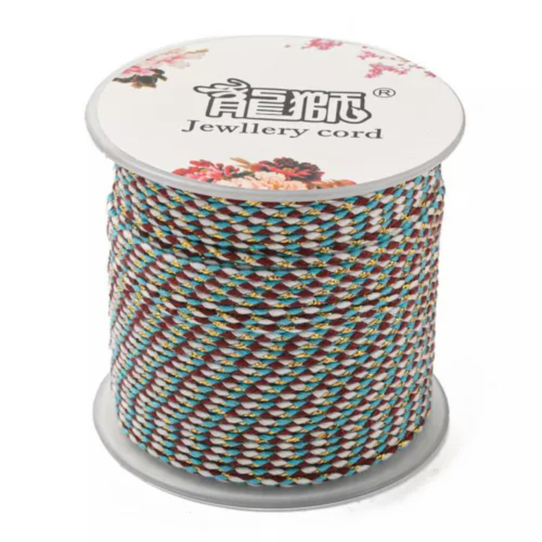 U8MO 1 Roll Handmade 4-Ply Polycotton Cord Macrame Cotton Rope with ...