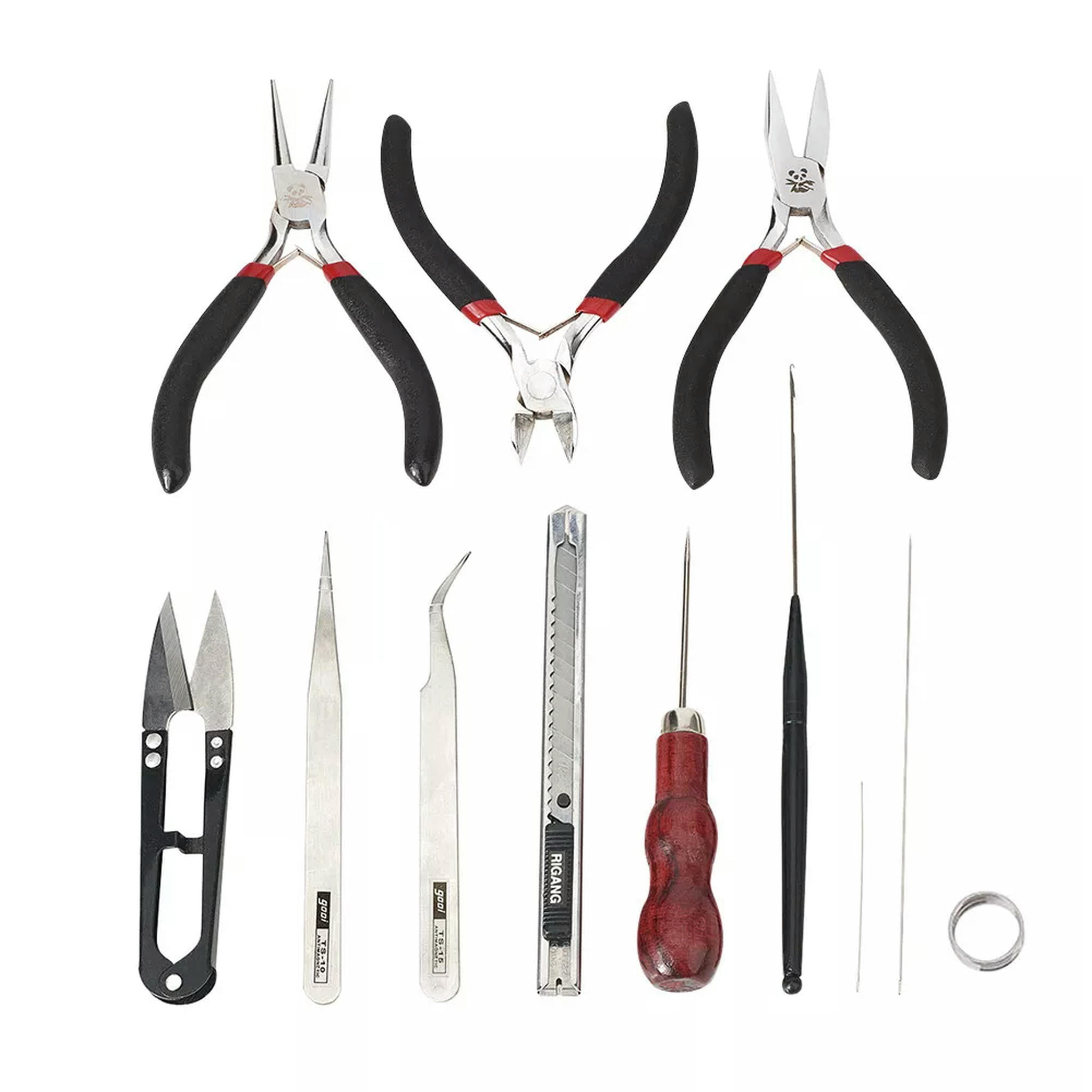 U8MO 1 Set DIY Jewelry Supplies Kit Plies Tool Sets Scissor Pins For ...