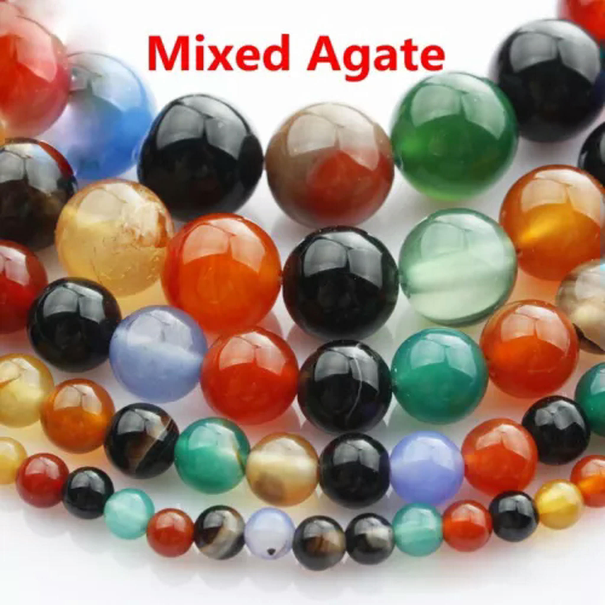 U8MO 1 Strand Round 4mm 6mm 8mm 10mm 12mm Natural Stone Rock Gemstone ...