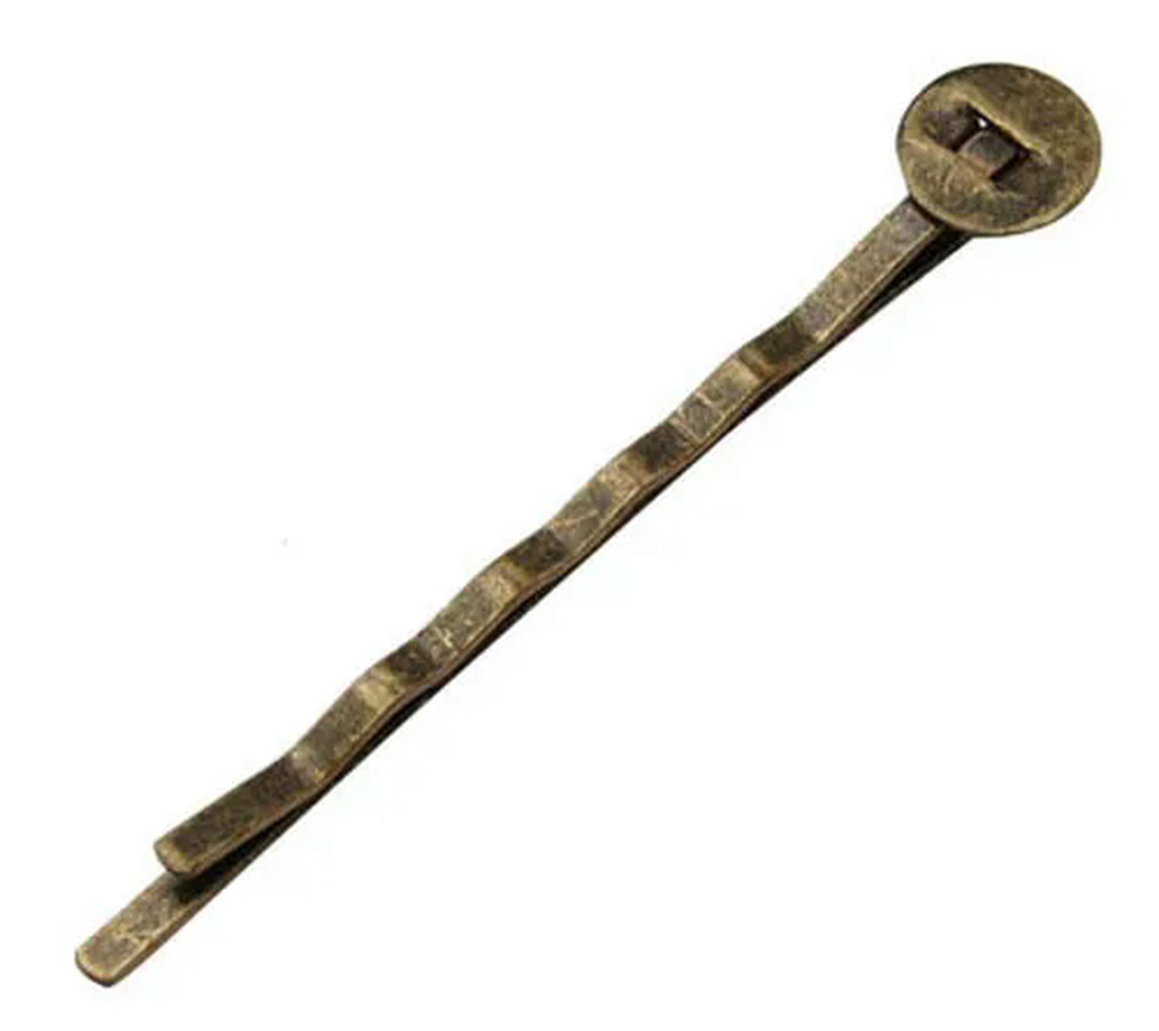 U8MO 10 Bobby Pin Blanks Settings Antique Bronze Tone Hair Pins ...