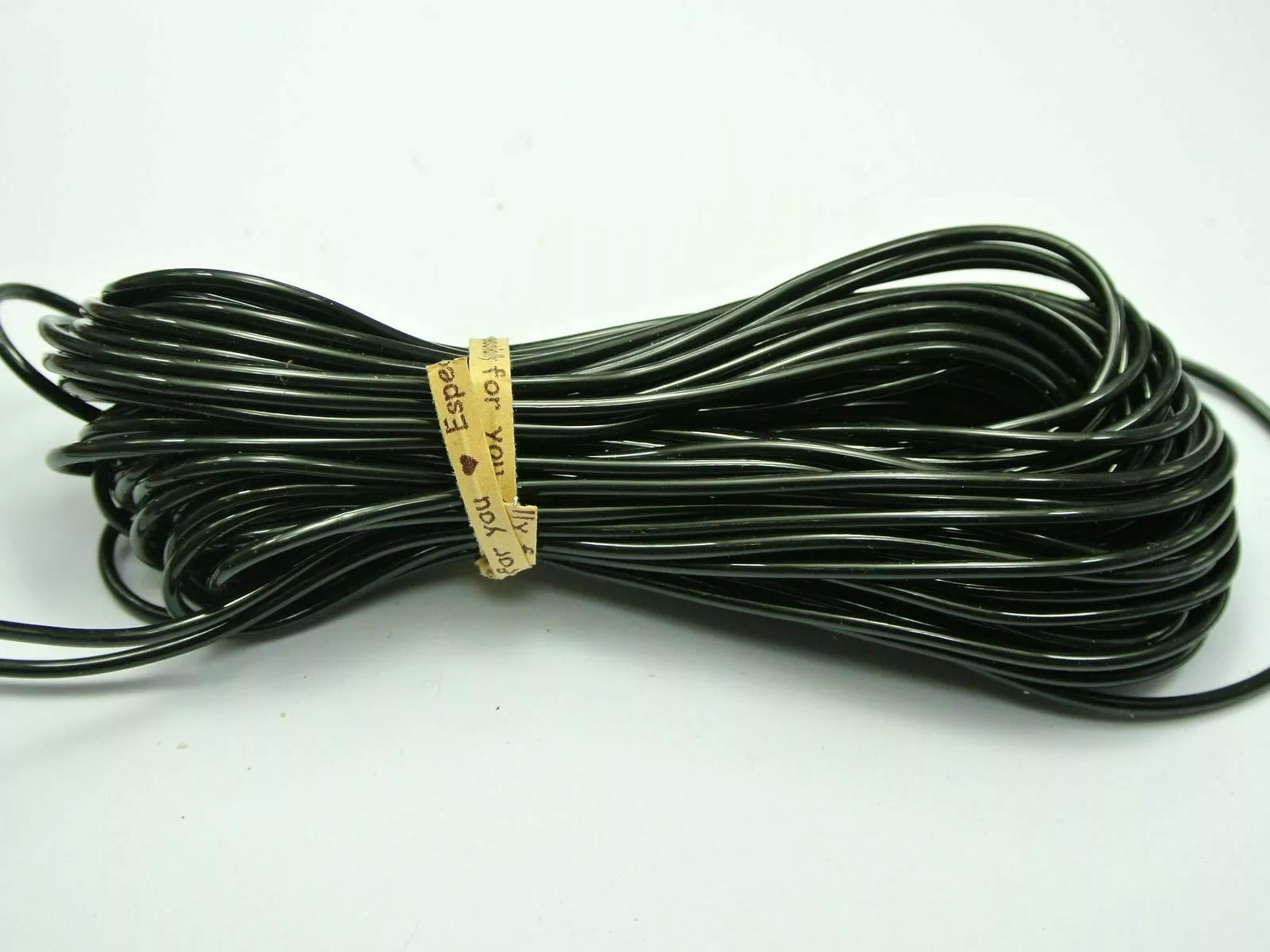 U8MO 10 Meter Black 2mm Plastic PVC Hollow Tubing Cord Cover Memory ...