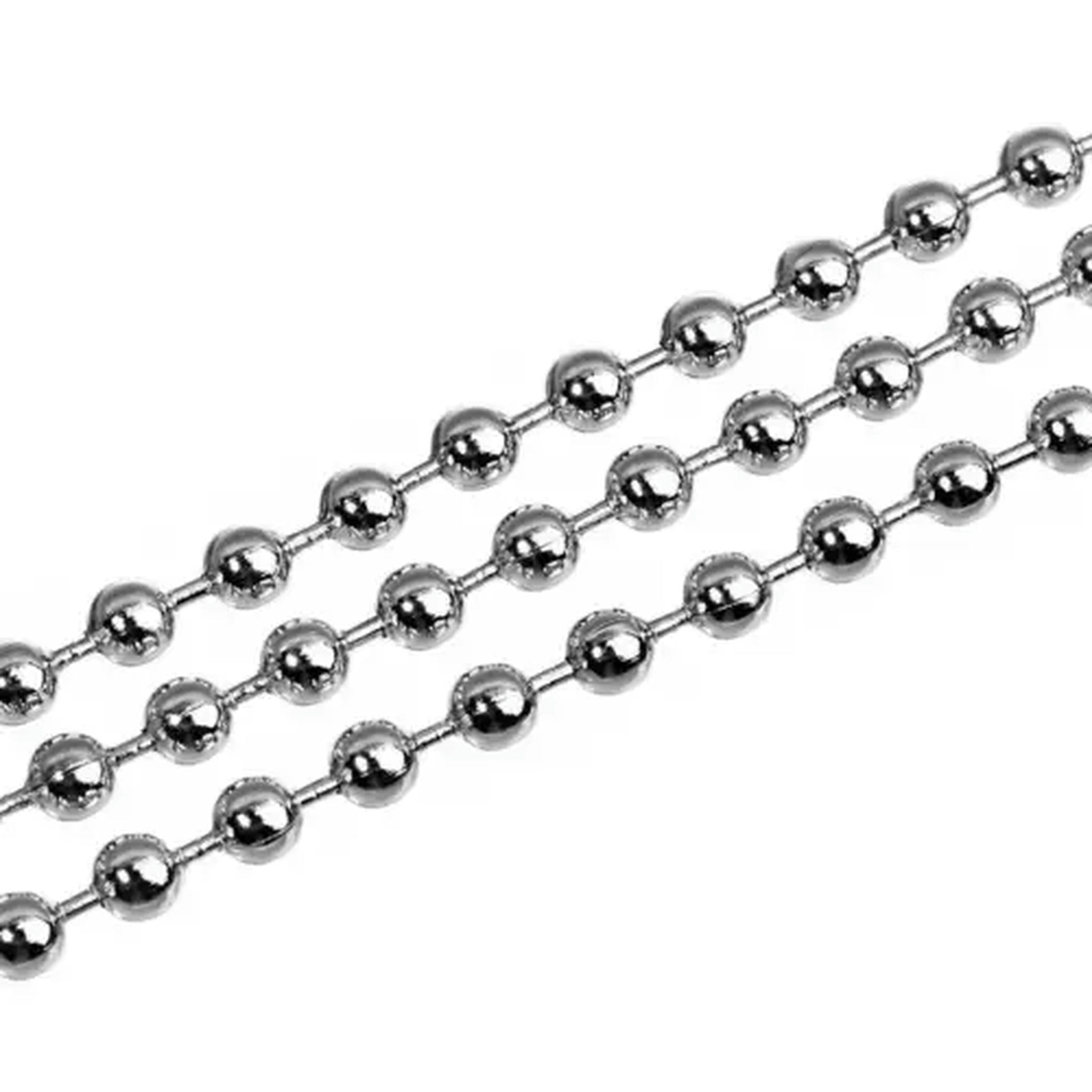 U8MO 10 Meters Stainless Steel 1mm~2.5mm Metal Ball Bead Chain for ...