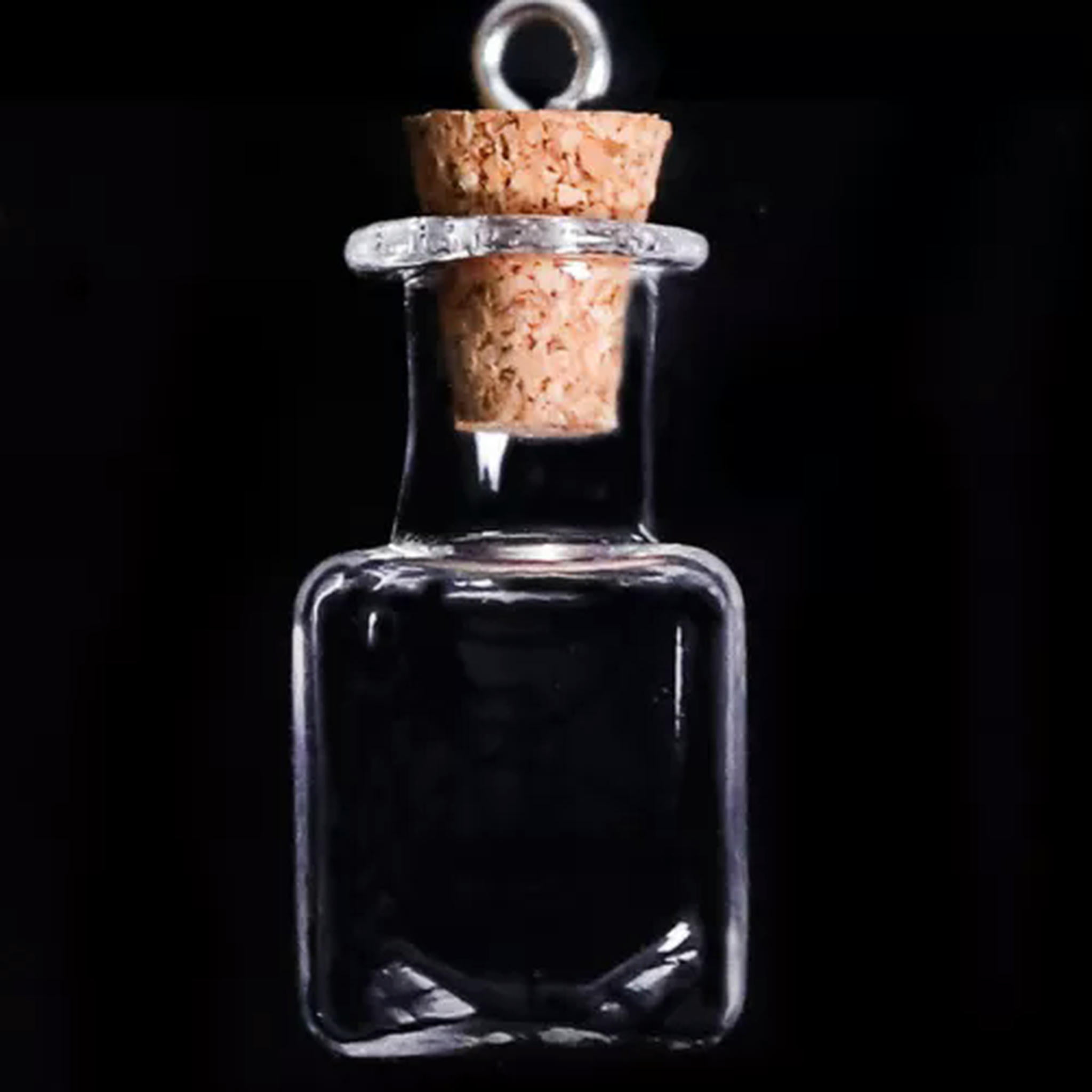 U8MO 10 Mini Empty Glass Bottle Vials Cork Pendants Wish Bottles 10 ...