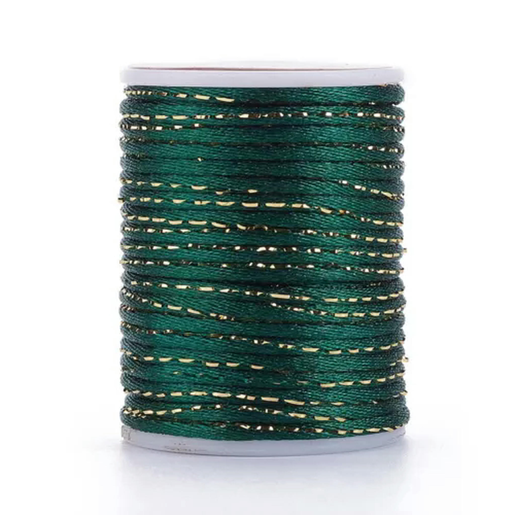 U8MO 10 Roll 1.5mm Polyester Cord Gold Metallic Cord For Jewelry Craft ...