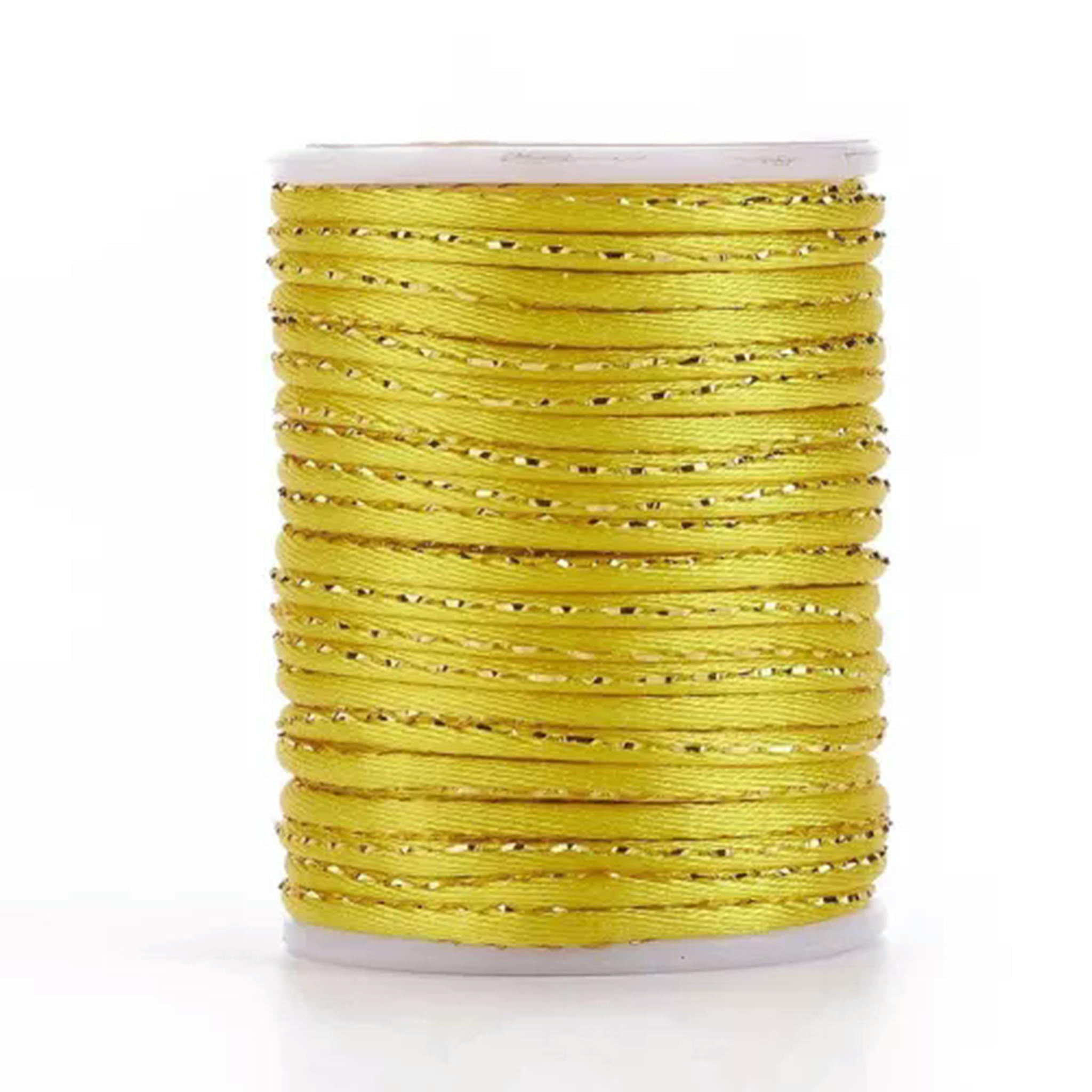 U8MO 10 Roll 1.5mm Polyester Cord Gold Metallic Cord For Jewelry Craft ...