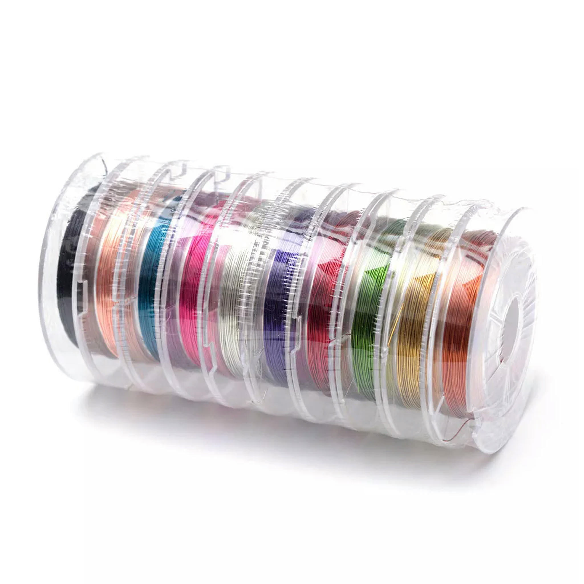 U8MO 10 Rolls Mixed Color Jewelry Copper Wires Tiny Metal String ...
