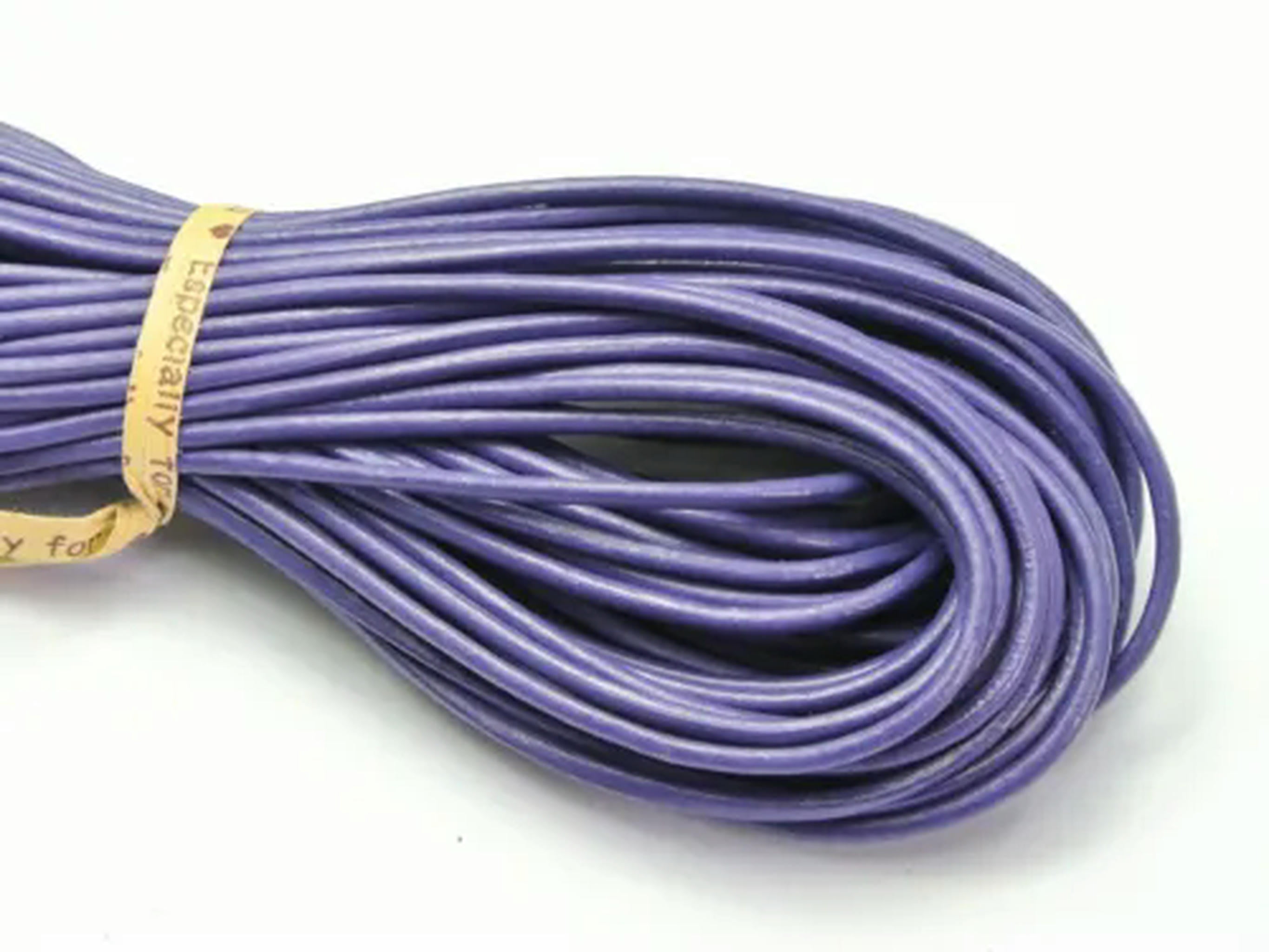 U8MO 10 meter (32.8 Feet)Round Real Genuine Leather Jewelry Cord 2mm ...