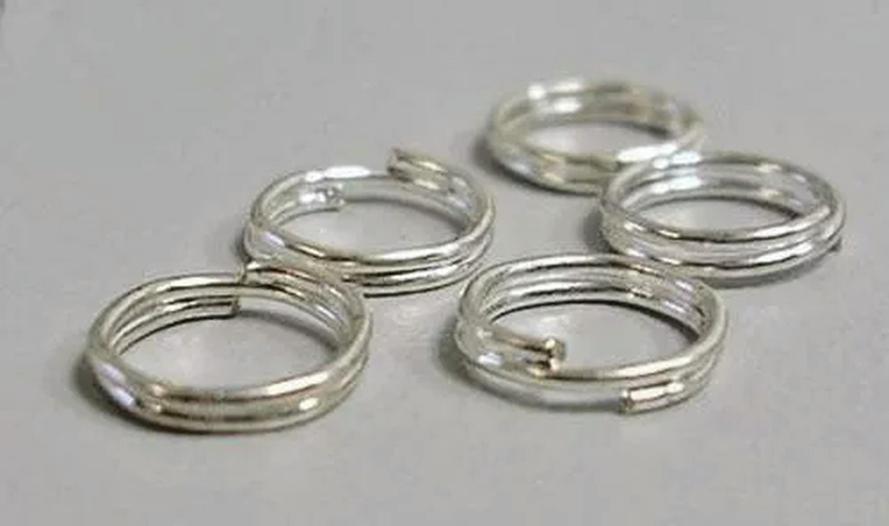 U8MO 100 Double Loop Jump Rings Split Rings 5mm Shiny Silver Jewelry Making Findings - Walmart.com