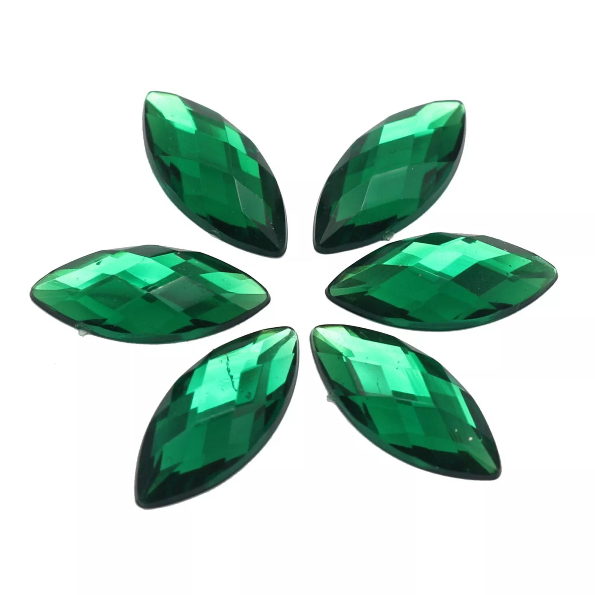 U8MO 100 Flatback Acrylic Horse Eye Rhinestone Gems 9X20mm No Hole ...