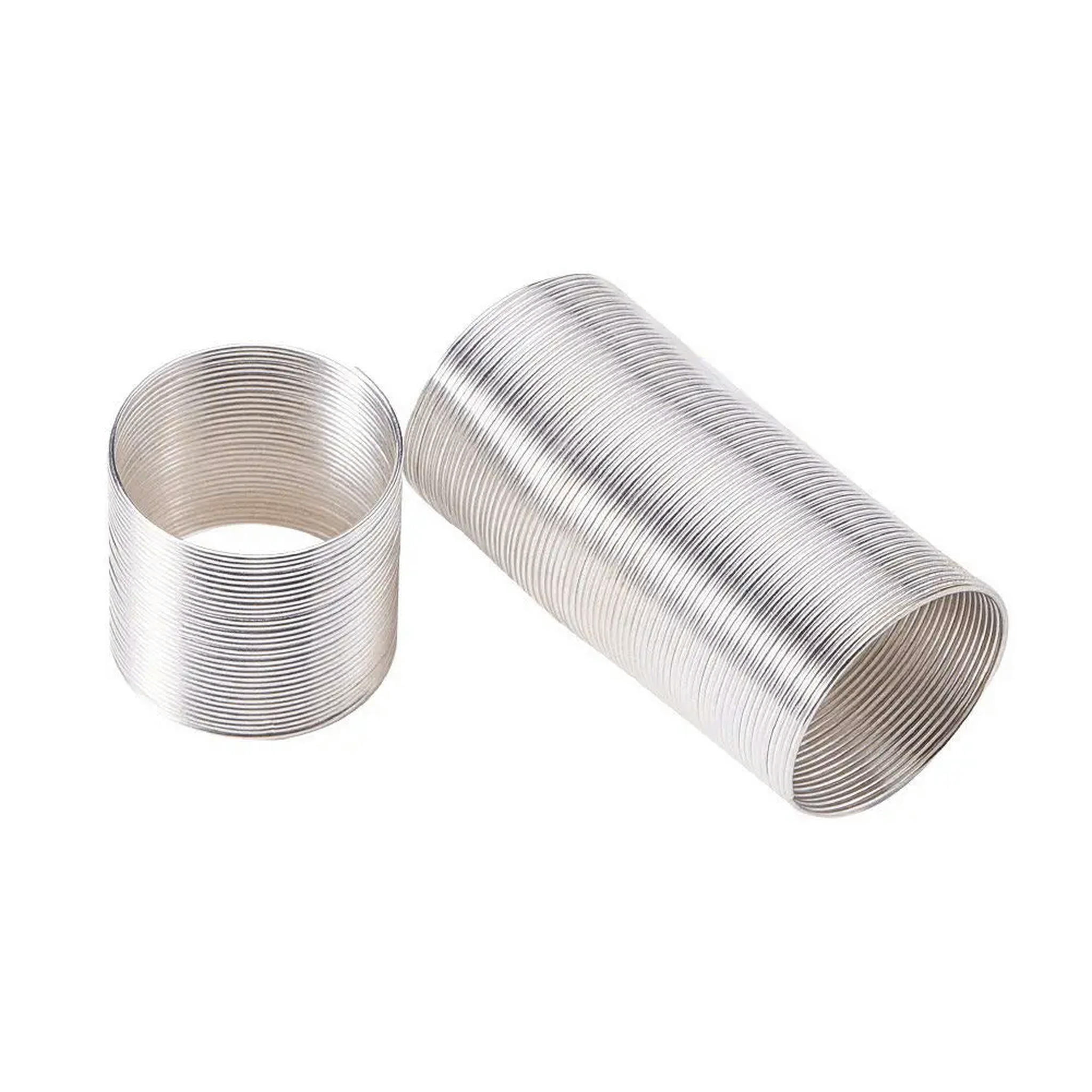 U8MO 100 Loops Platinum Plated Tiny Steel Memory Wire Wrapping Metal ...