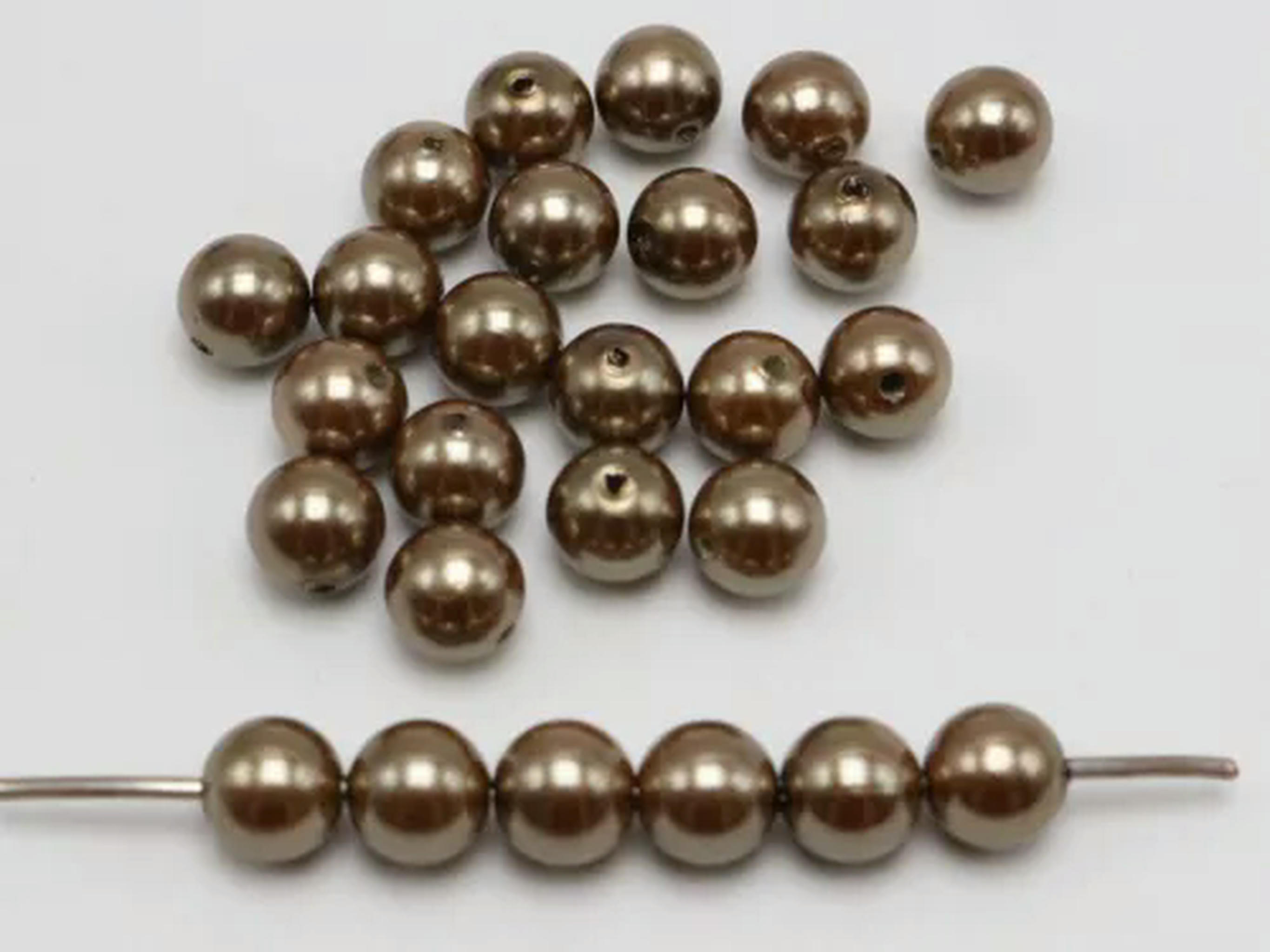 U8MO 100 Pcs 10mm Plastic Faux Pearl Round Beads Imitation Pearl Color ...
