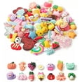 U8MO 100 Resin Cabochons Food Slime Charms Flat Backs Assorted Lot Bulk ...