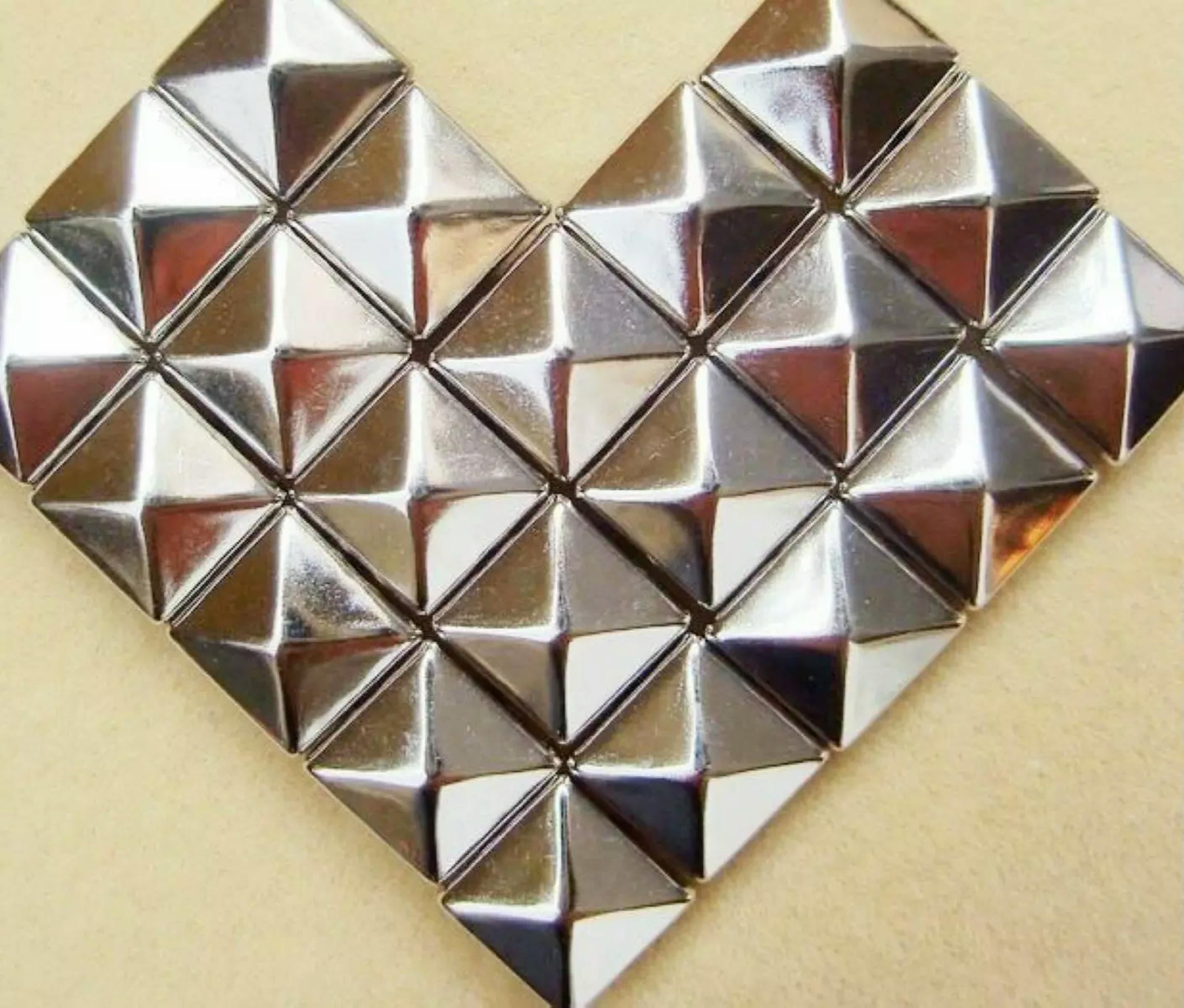 U8MO 100 Silver Tone Metal Square Pyramid Claw Punk Stud Rivets 9mm ...