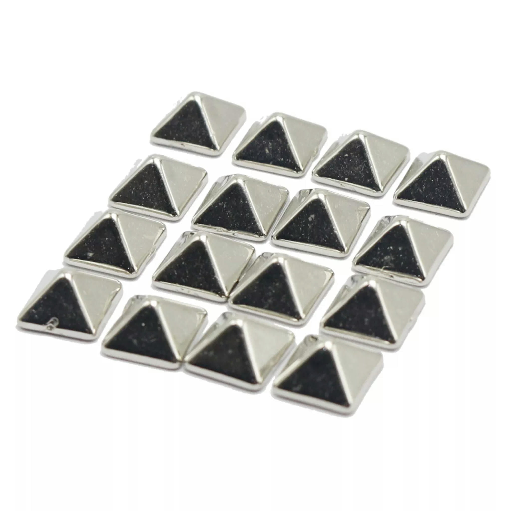 U8MO 100 Silver Tone Metallic Acrylic Rock Punk Pyramid Spike Studs ...