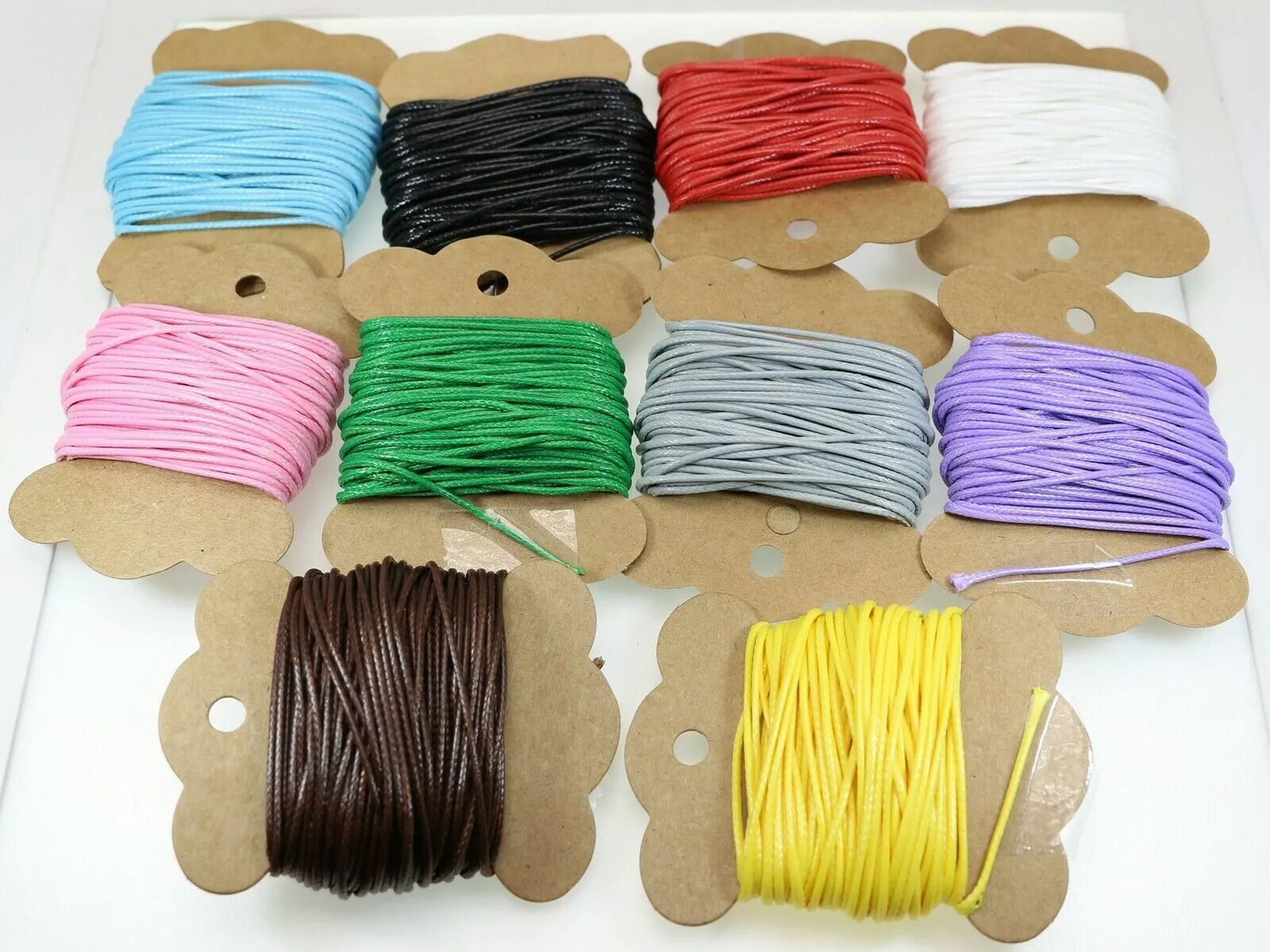 U8MO 100 Yards Mixed Color Korean Waxed Cord String Thread 1mm for ...
