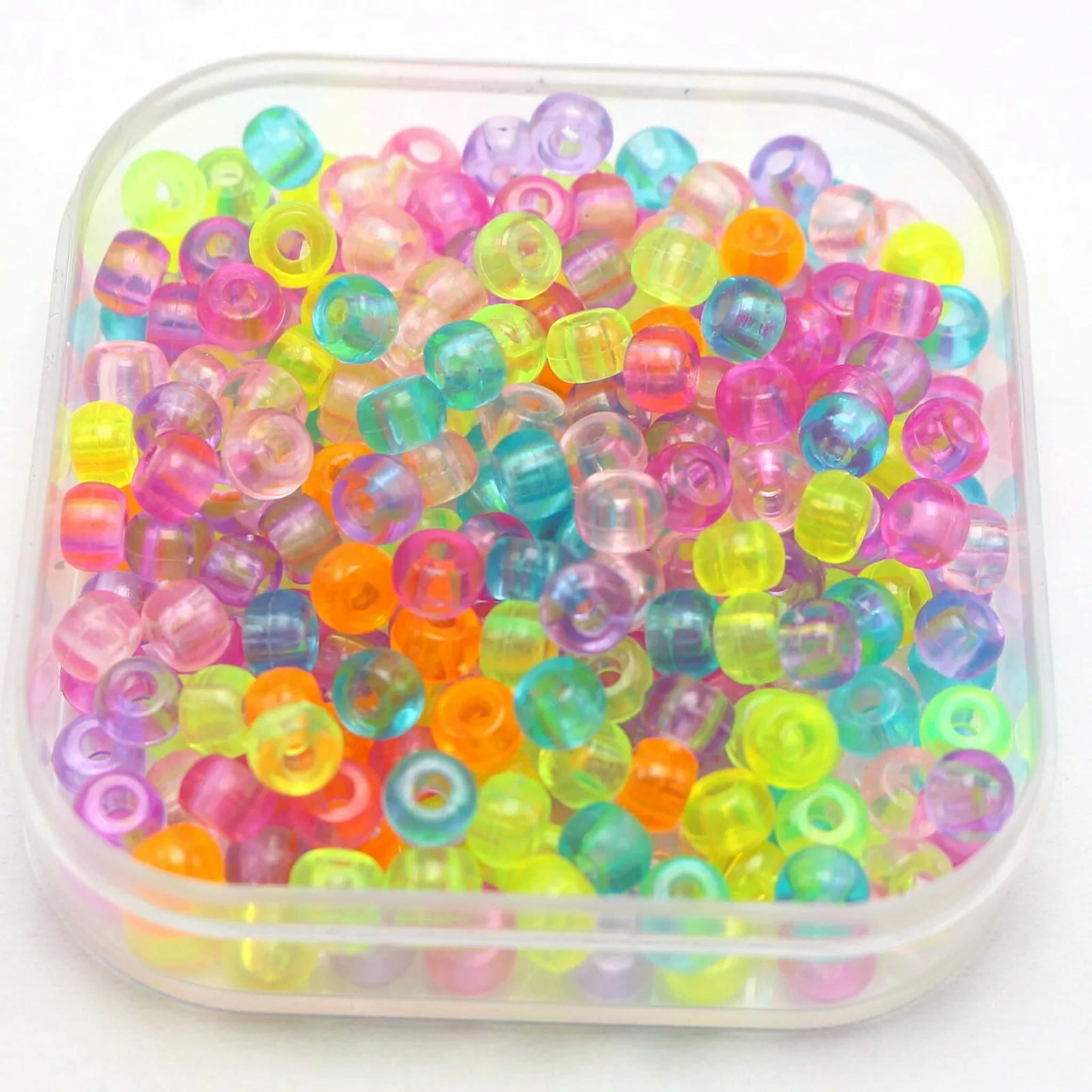 U8MO 1000 Mixed Color Acrylic Tiny Barrel Pony Beads 5X3mm for Kids ...