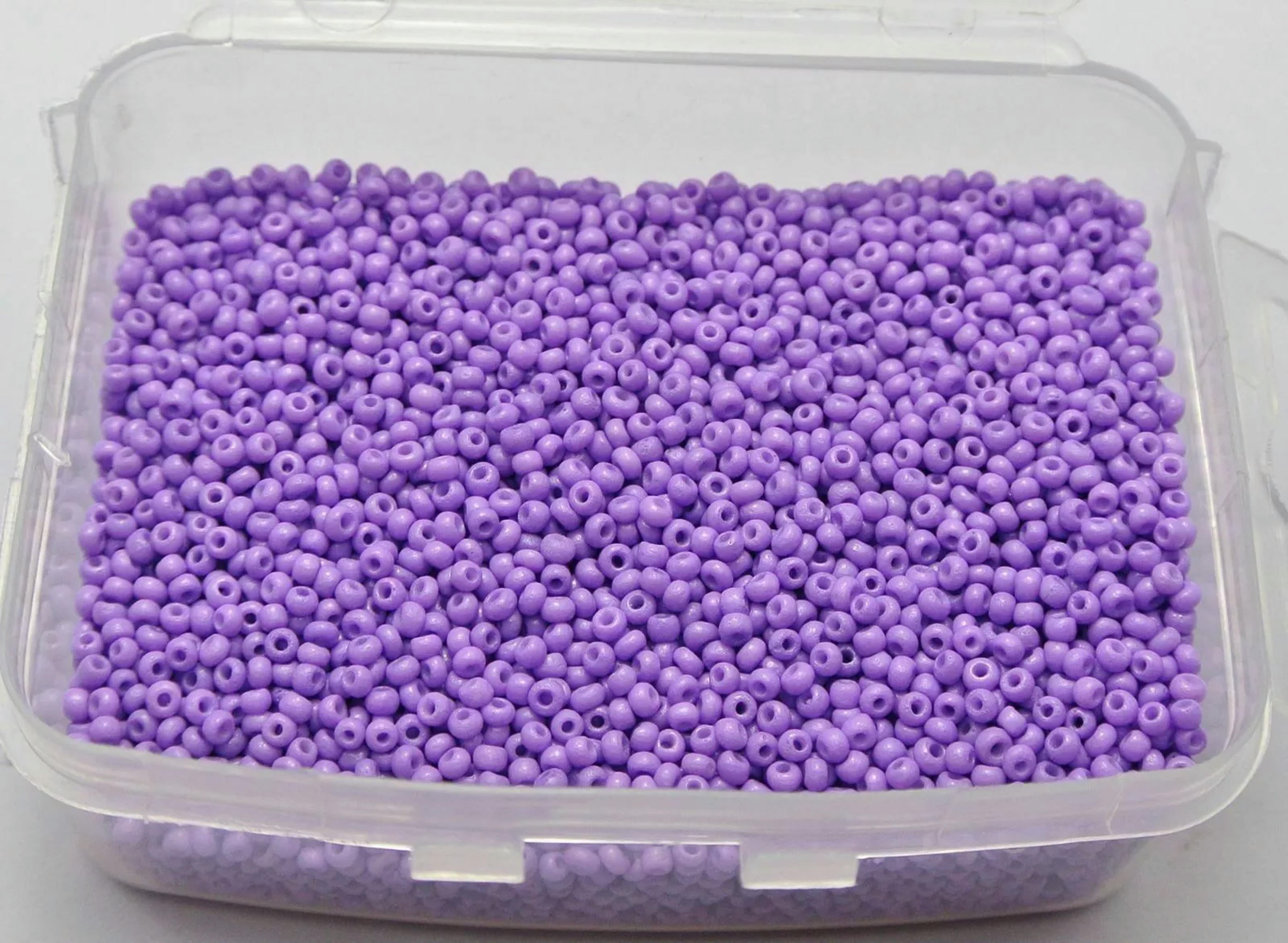 U8MO 10000 Opaque Purple Glass Beads 1.5mm (12/0) + Storage Box ...