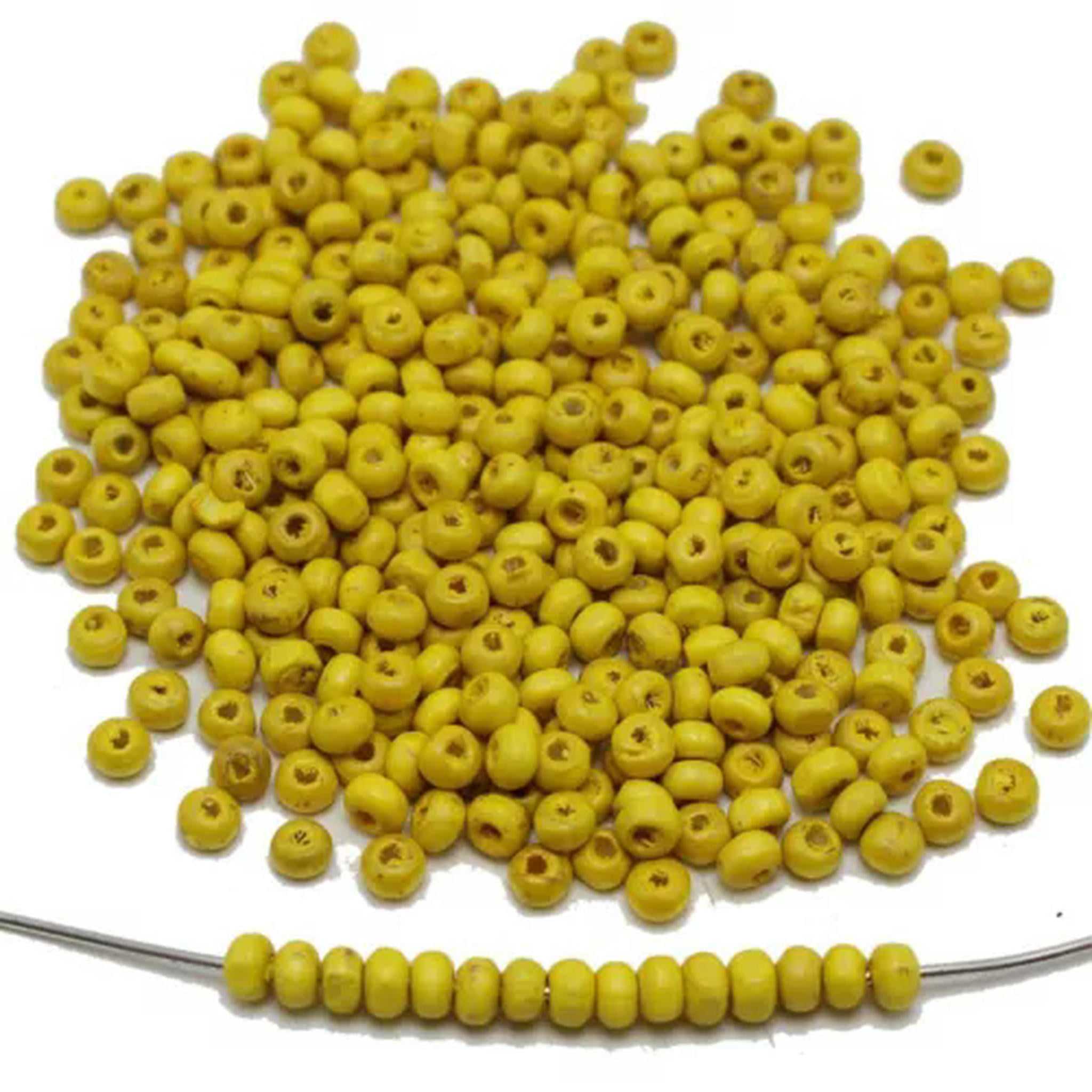 U8MO 1000pcs 4mm mini Round Wood Beads~Wooden Spacer Beads Various ...