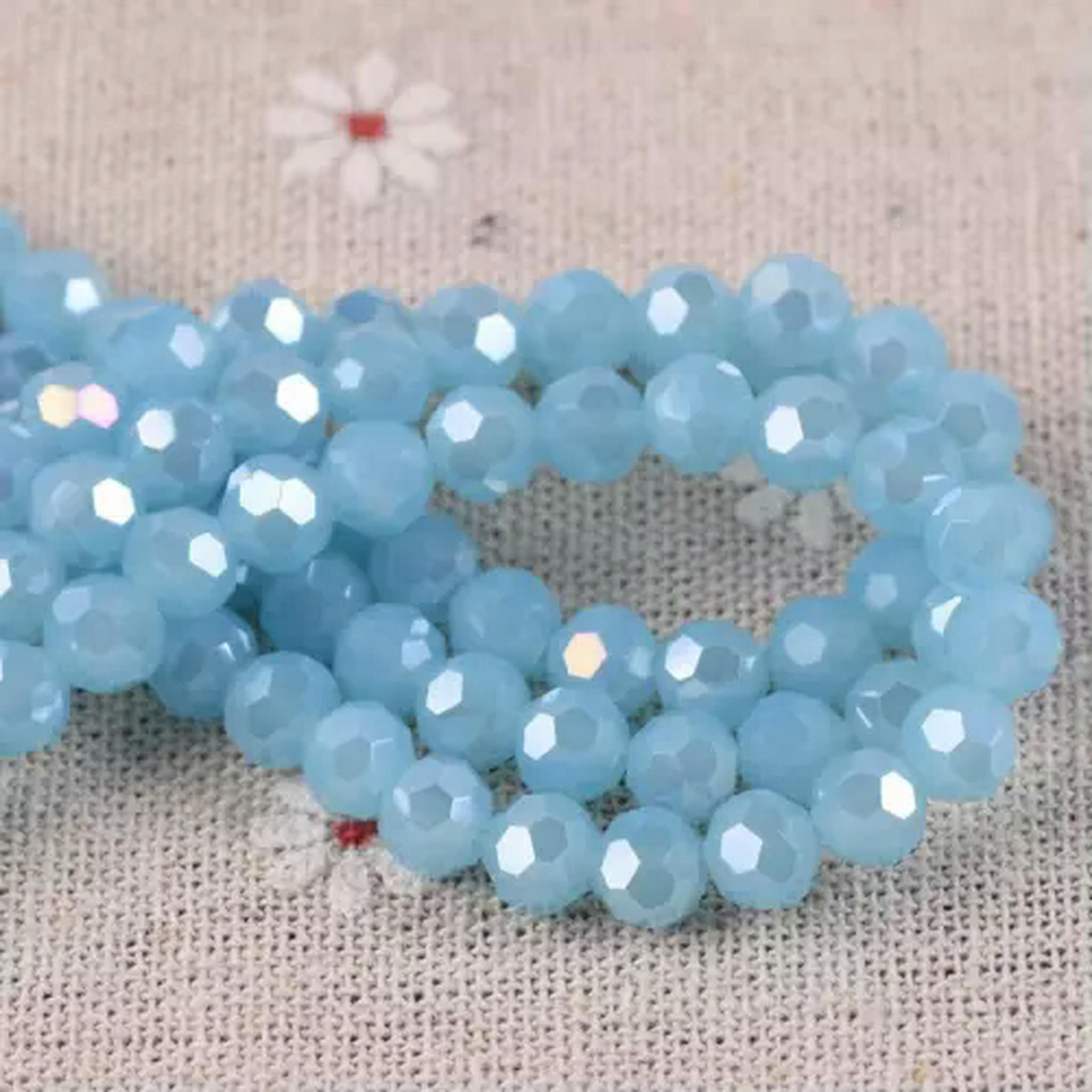 U8MO 100pcs 6mm Round 32Facets Crystal Glass Loose Ball Sphere Crafts ...