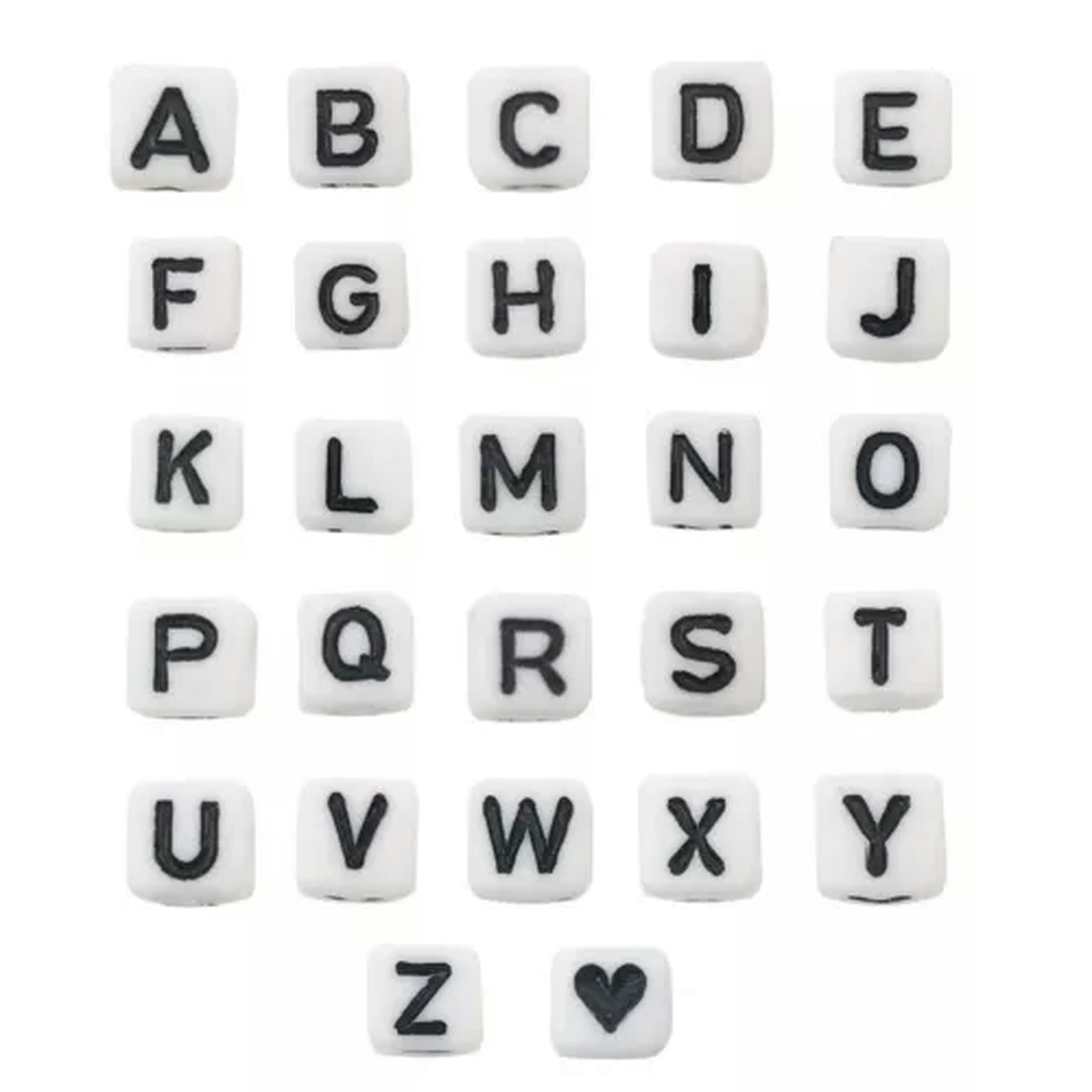 U8MO 100pcs Acrylic Round Letter Beads For Kid Handmade Jewelry Making ...
