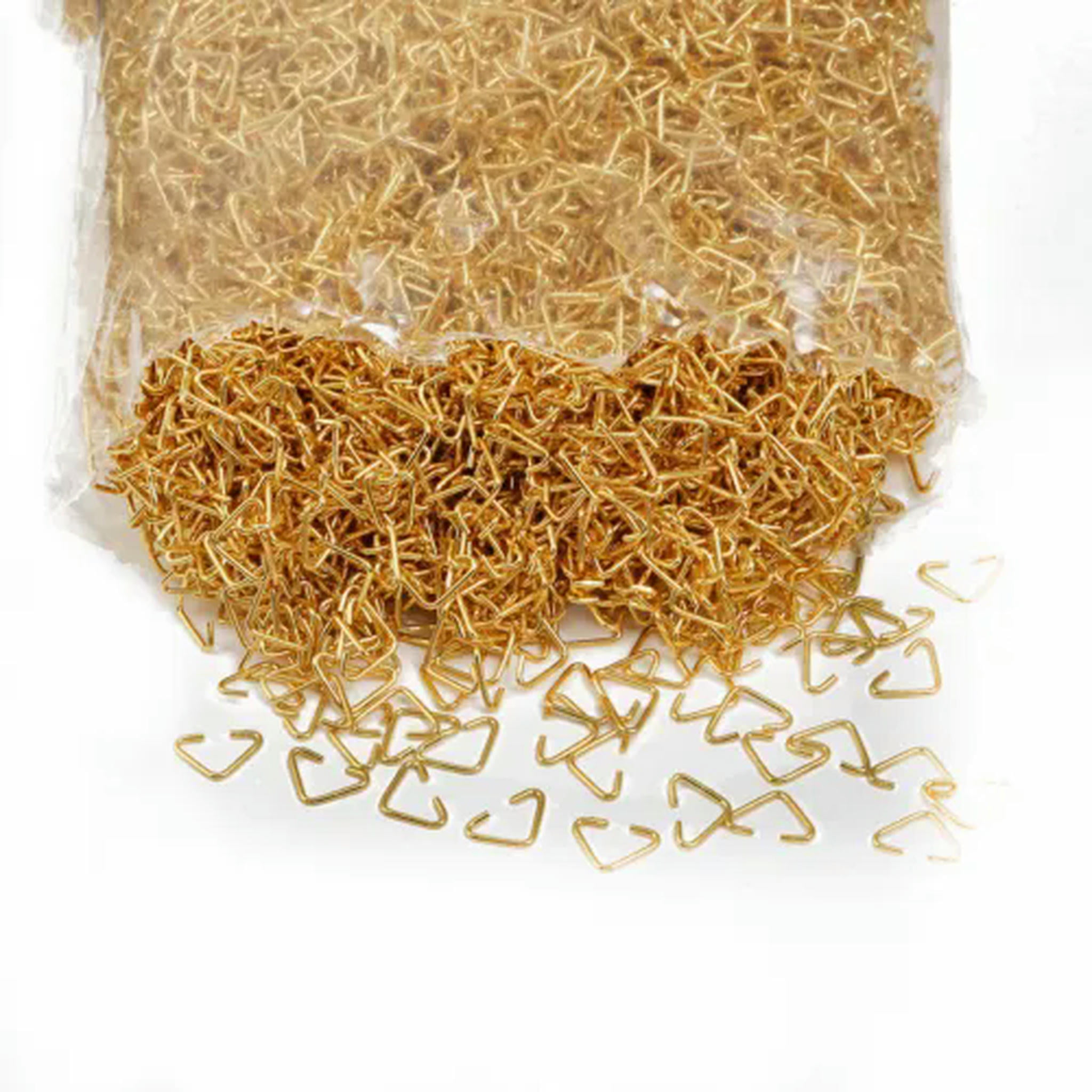 U8MO 100pcs Triangle Jump Ring Bails Iron Metal Split Rings Connectors ...