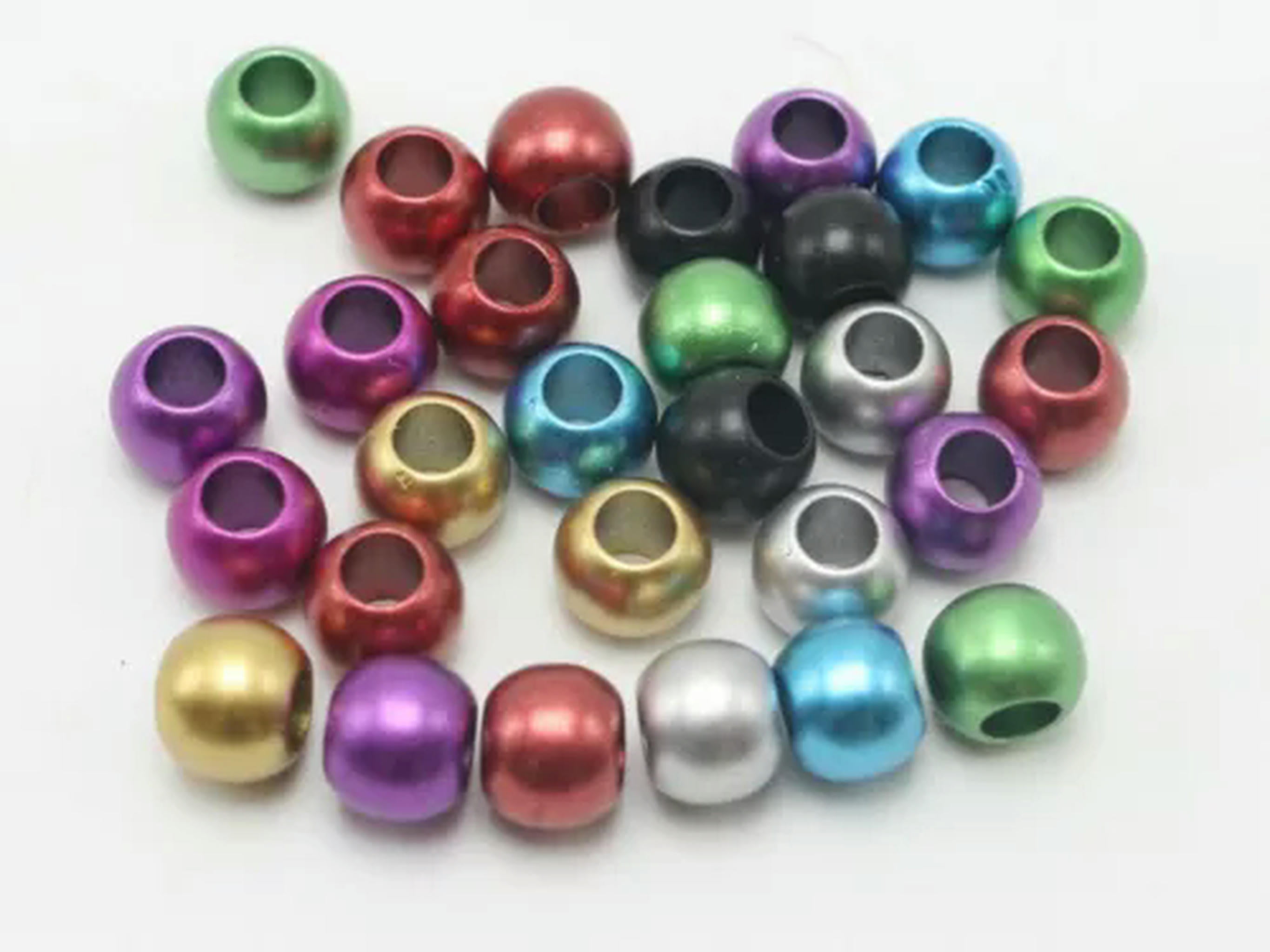 U8MO 100pcs Various Shape Flower Heart Pony Beads 9mm-12mm Big Hole for ...