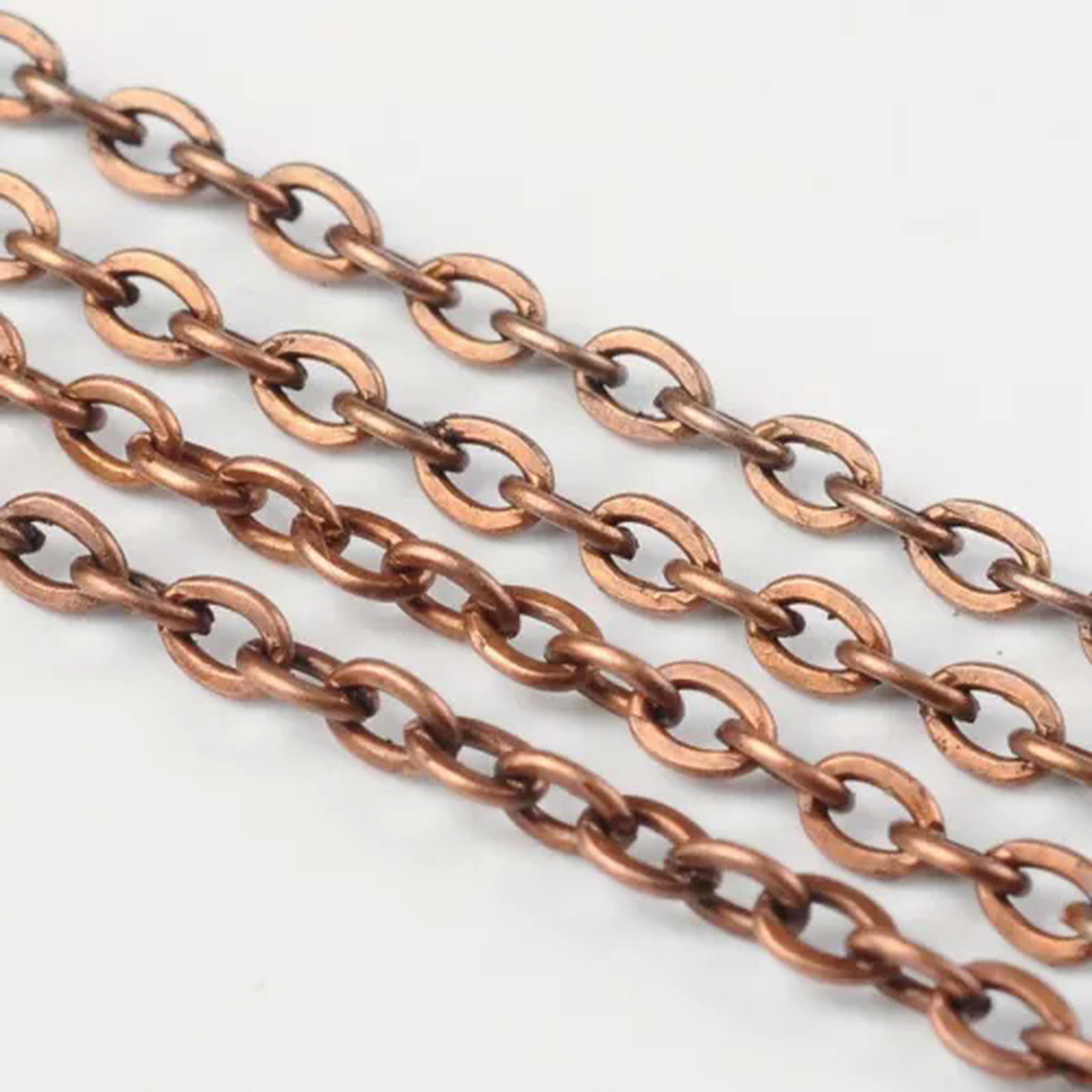 U8MO 109yd/Roll 7 Color Iron Cross Chains Oval Link Cable Unsoldered ...