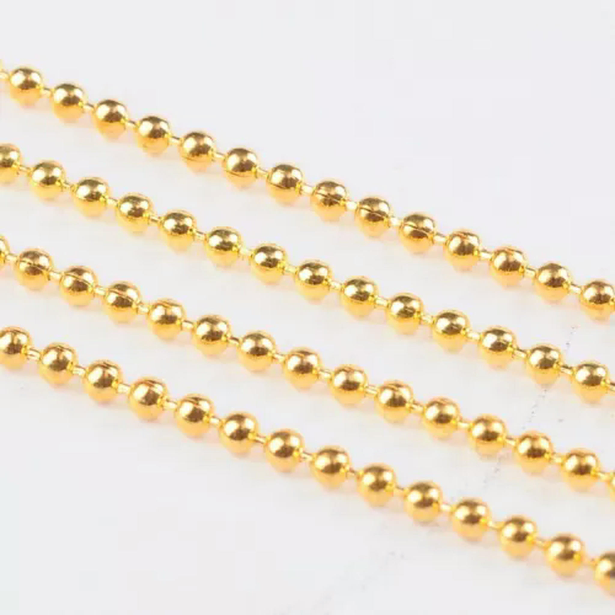 U8MO 109yds/Roll Iron Beaded Ball Chains Unwelded String Spool 1.5mm ...