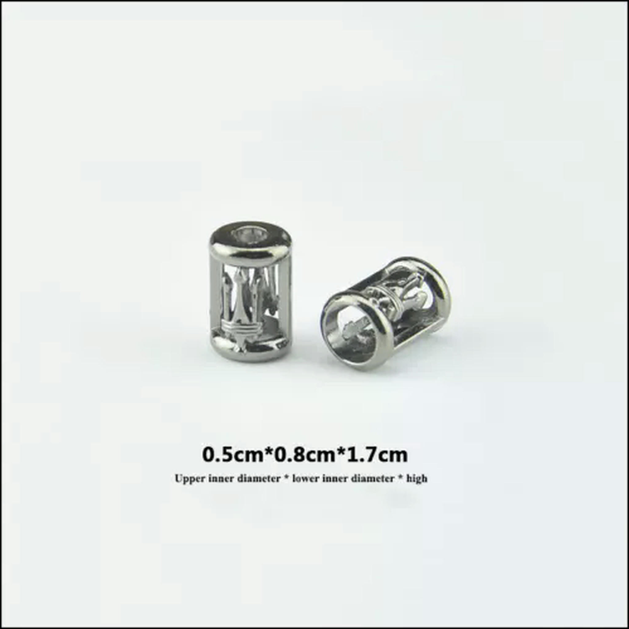 U8MO 10X Metal Bell Drawstring Rope Ends Cord Stopper Paracord Lock-4 ...