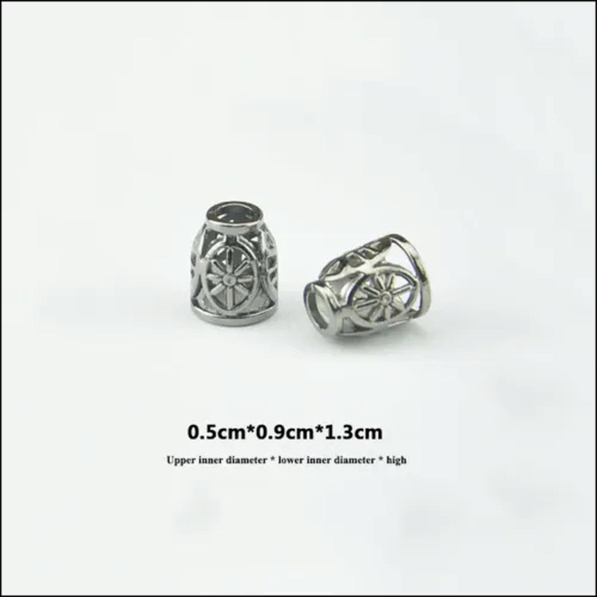 U8MO 10X Metal Bell Drawstring Rope Ends Cord Stopper Paracord Lock-6 ...