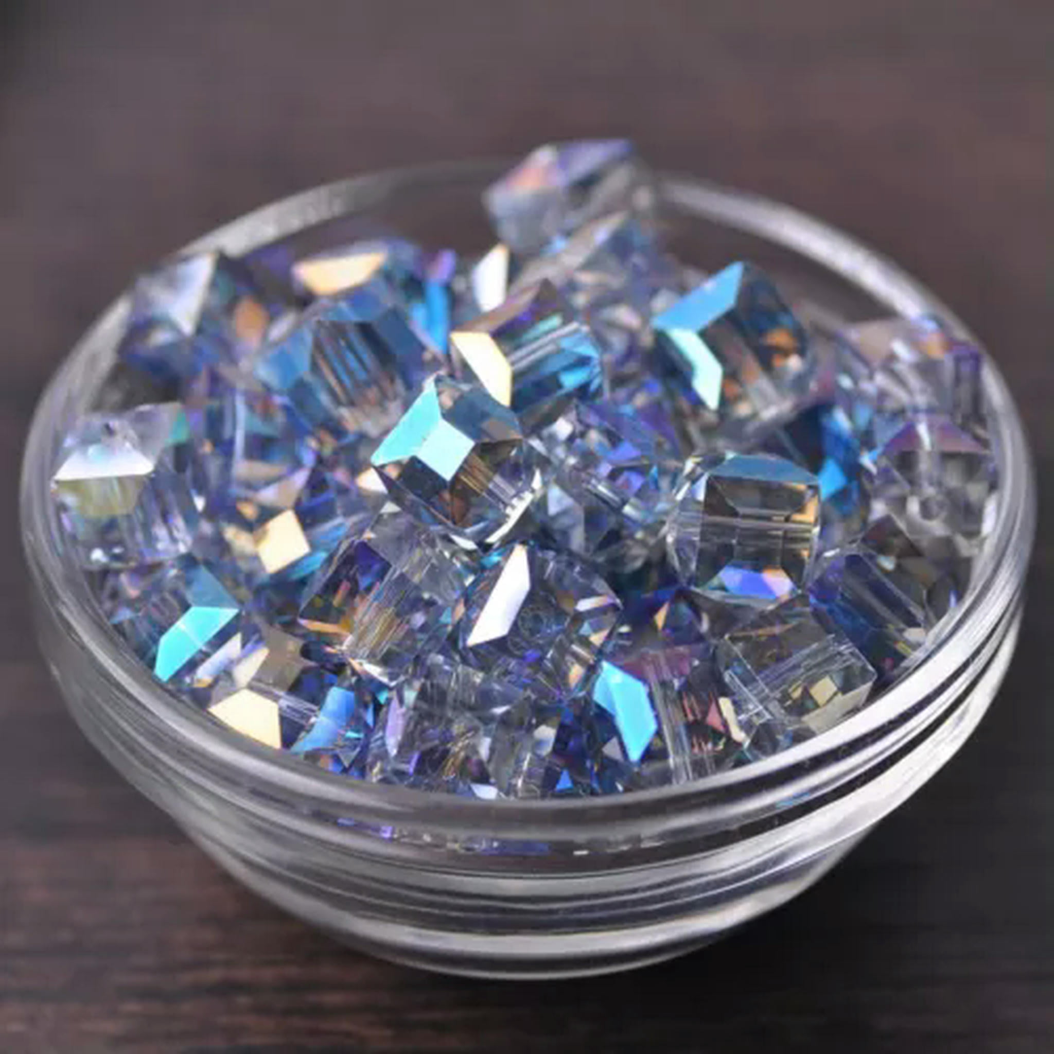U8MO 10pcs 10mm Cube Faceted Cut Crystal Glass Loose Beads Lot for ...