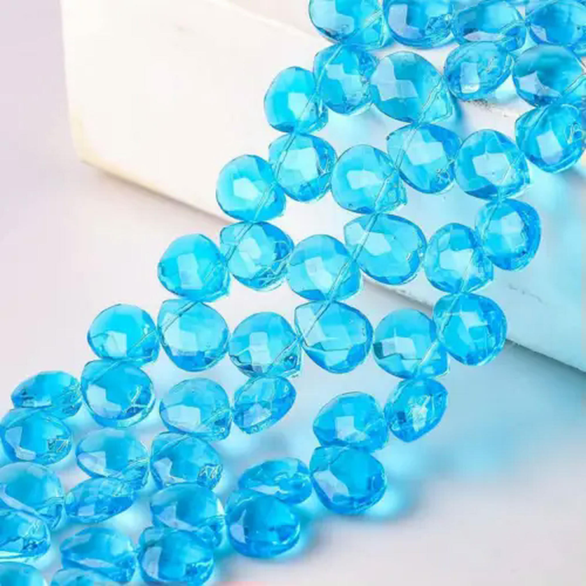 U8MO 10pcs 12x9mm 15x12mm Teardrop Faceted Crystal Glass Beads for ...