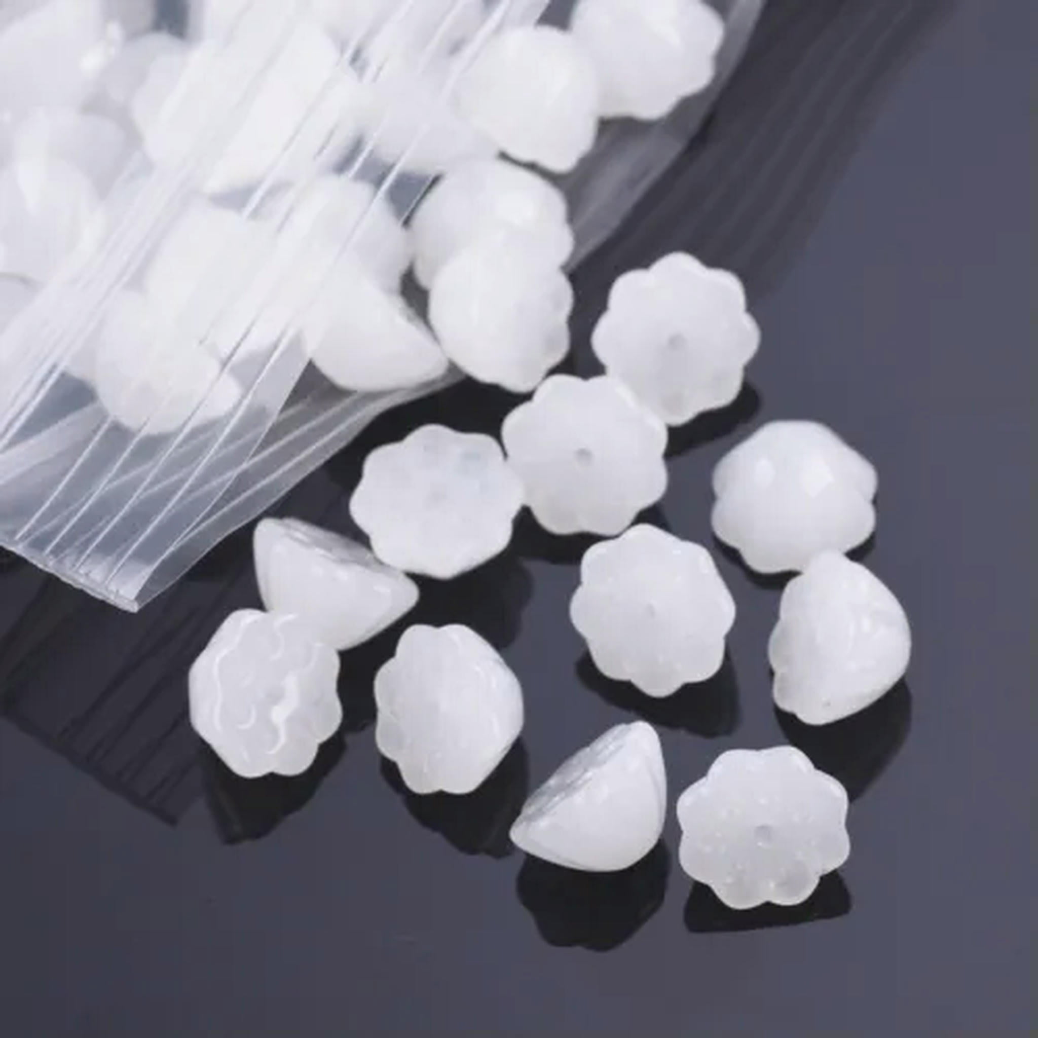 U8MO 10pcs Lotus Pod Shape 10mm Crystal Lampwork Glass Loose Beads for ...