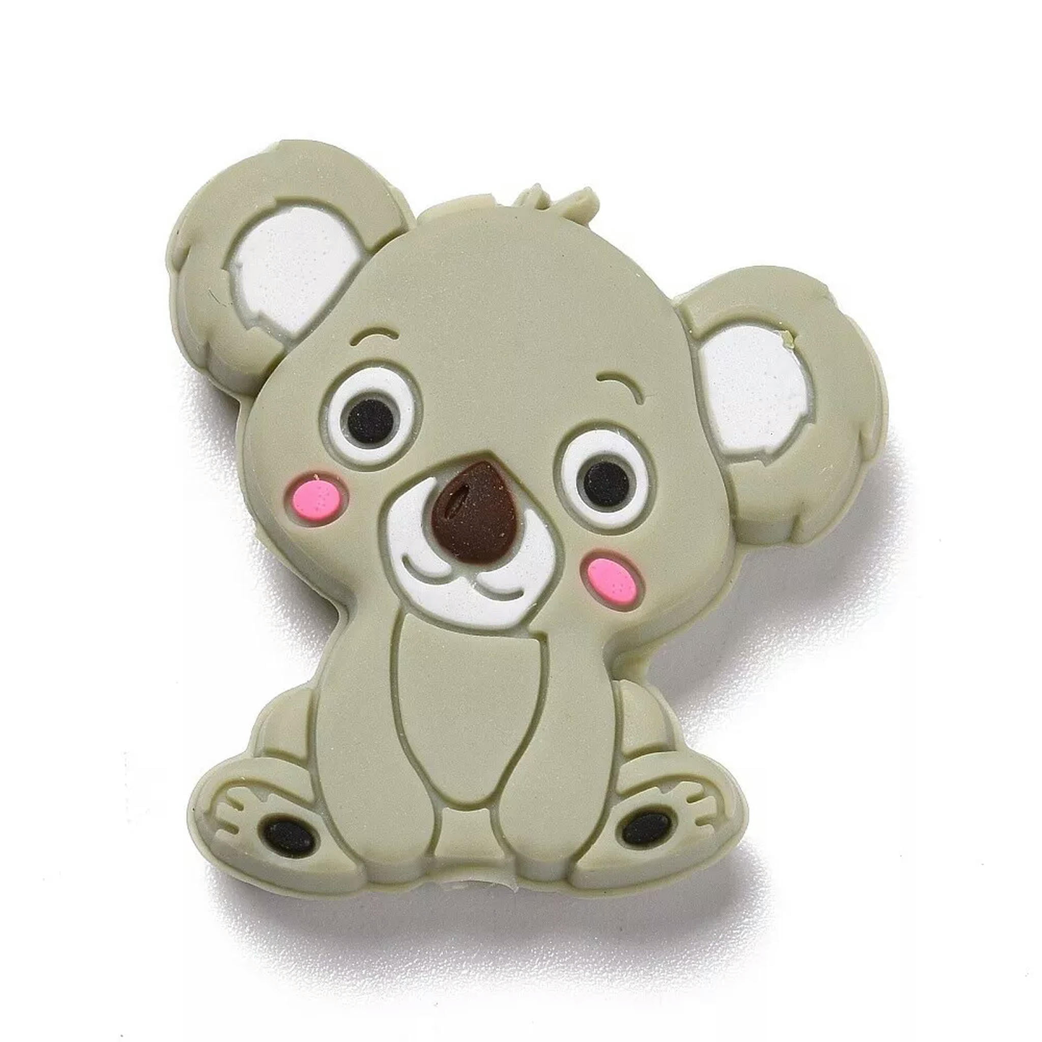 U8MO 10x Silicone Gray Koala Focal Beads Chewing Beads for DIY Baby's ...