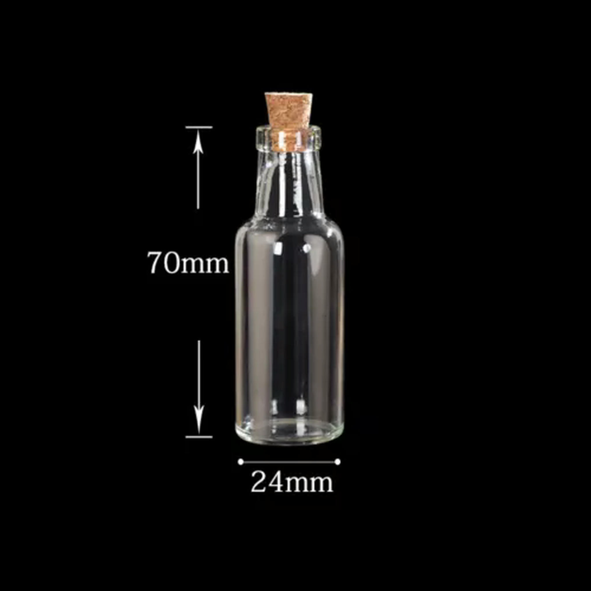 U8MO 12ml~35ml Mini Beer Bottles Cork Stopper Glass Vial Jars Containers Drift Bottle-15ml ...