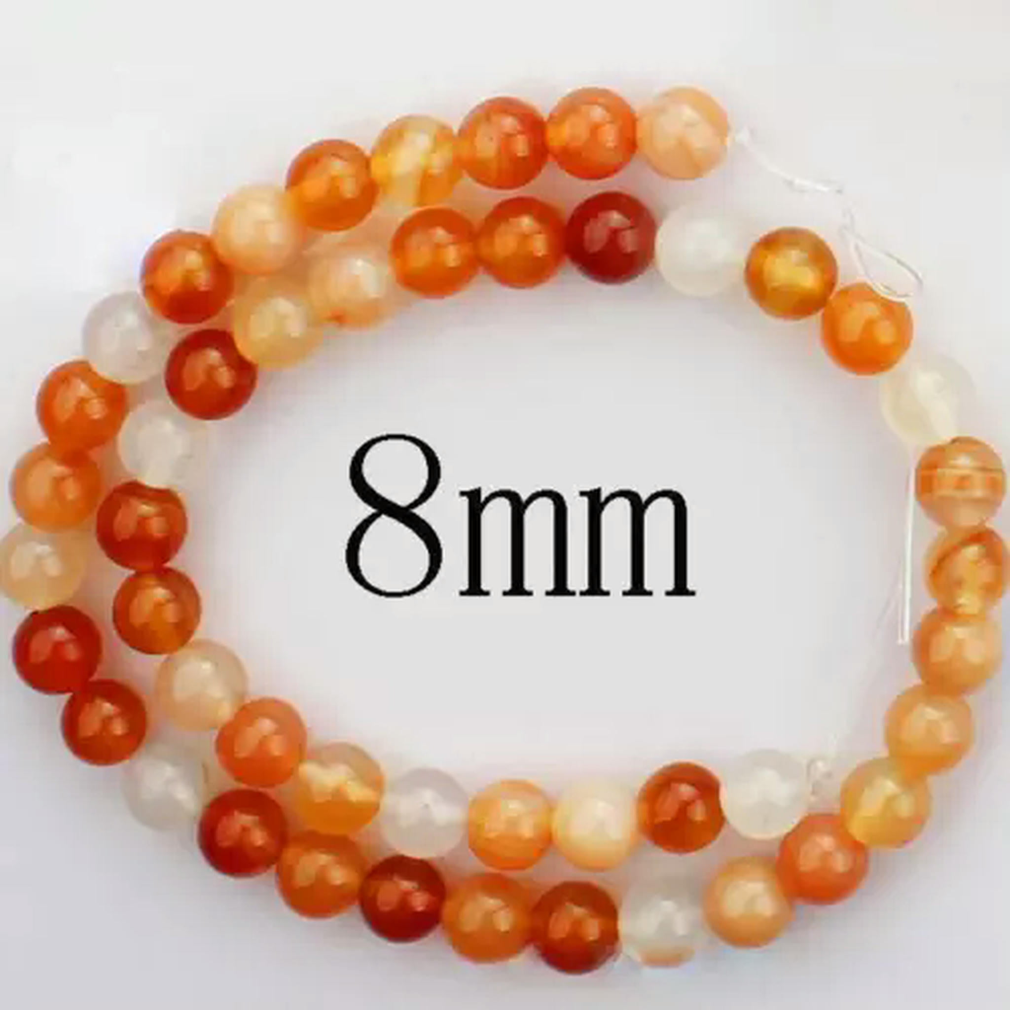 U8MO 15" Strand Natural Red Jade Agate Stone Gemstone Beads 4mm 6mm 8mm ...