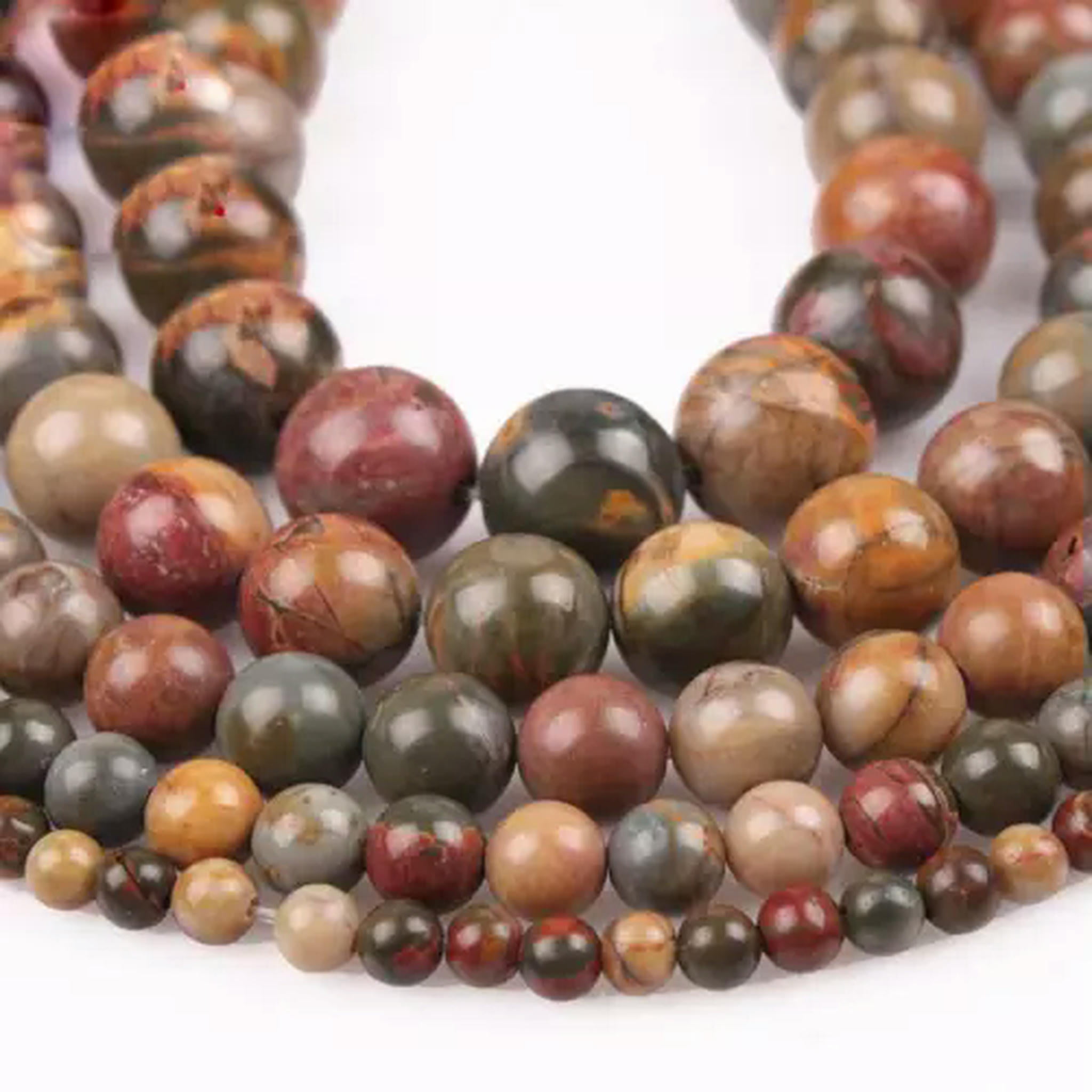 U8MO 15" Strand Natural Stone Rock Gemstone Round Beads 4mm 6mm 8mm ...