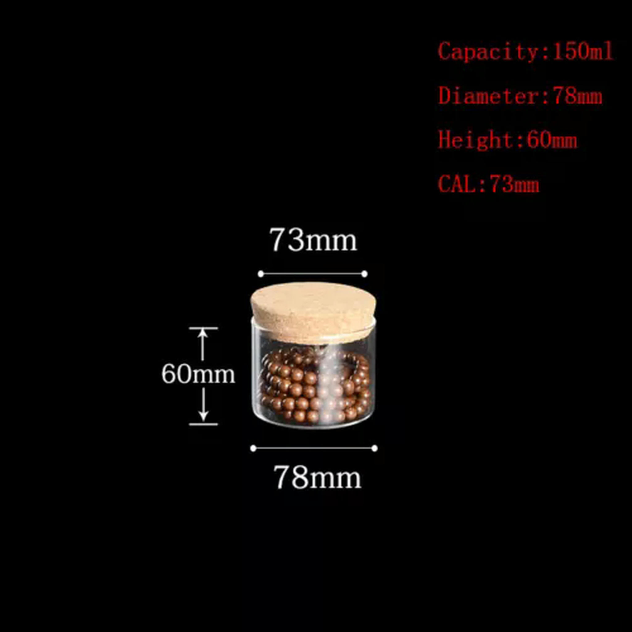 U8MO 150ml~1000ml Glass Vial Jars Test Tube Bottle Crafts Seal Pot ...