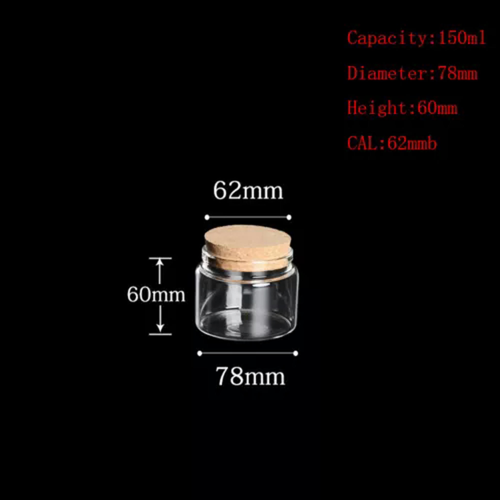 U8MO 150ml~1000ml Glass Vial Jars Test Tube Bottle Crafts Seal Pot ...