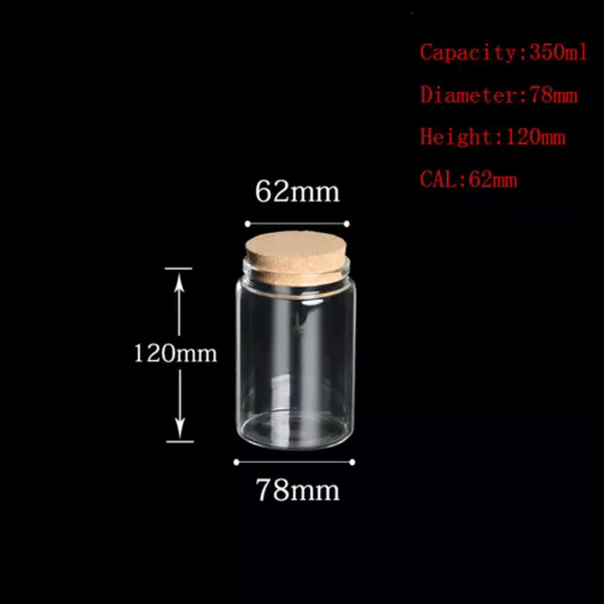 U8MO 150ml~1000ml Glass Vial Jars Test Tube Bottle Crafts Seal Pot ...