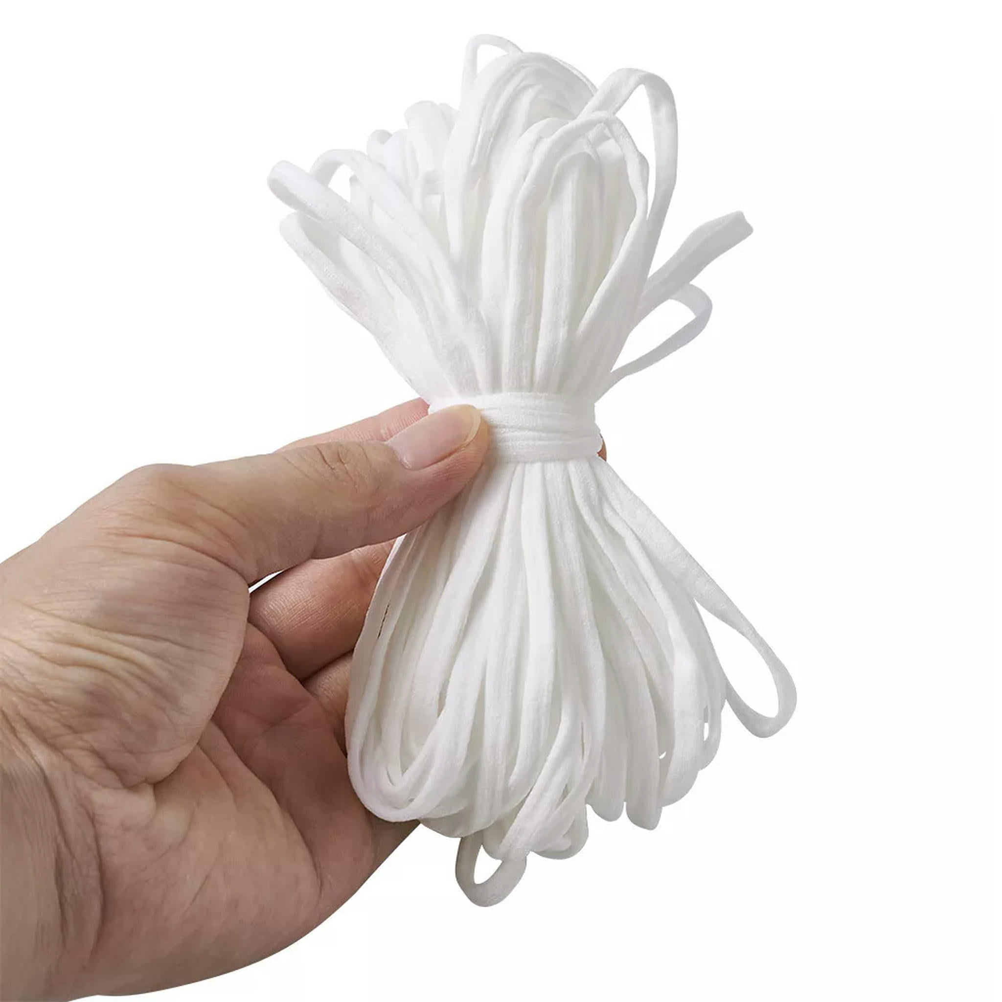 U8MO 15m White Flat Nylon Elastic Cord Hollow Band DIY Sewing Crafting ...