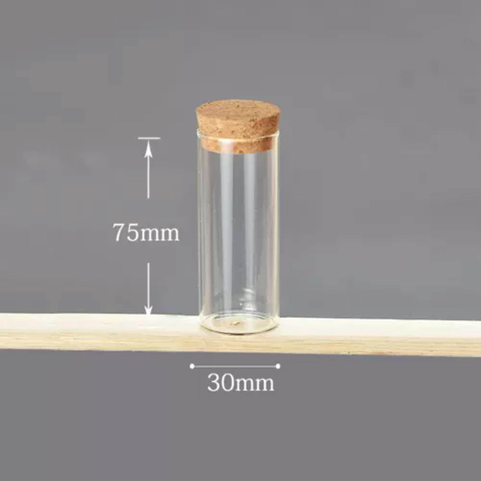 U8MO 15ml ~ 60ml Cork Stopper Glass Vial Jars Test Tube Bottle Crafts ...