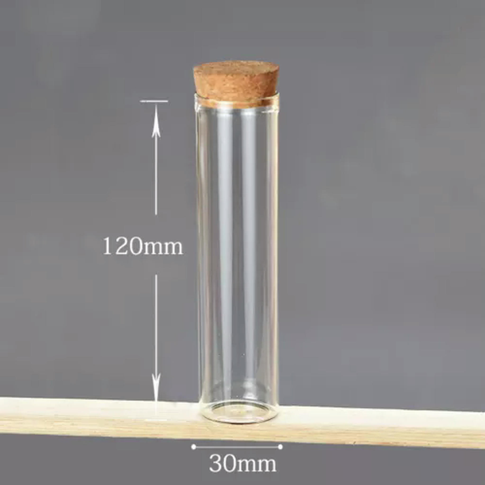 U8MO 15ml ~ 60ml Cork Stopper Glass Vial Jars Test Tube Bottle Crafts ...