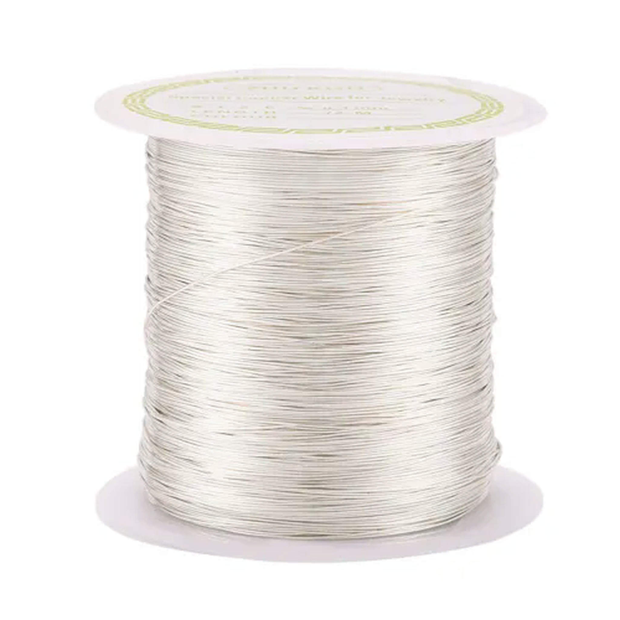 U8MO 1Roll Copper Wire Copper Beading Wire Silver-Plated Jewelry Craft ...