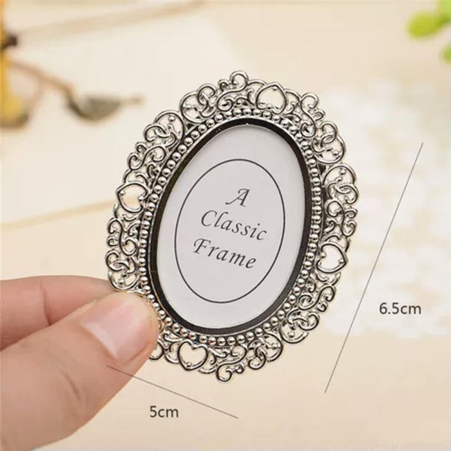 U8MO 1X Creative Retro Mini Metal Photo Frame Key Chain Key Ring Charms ...