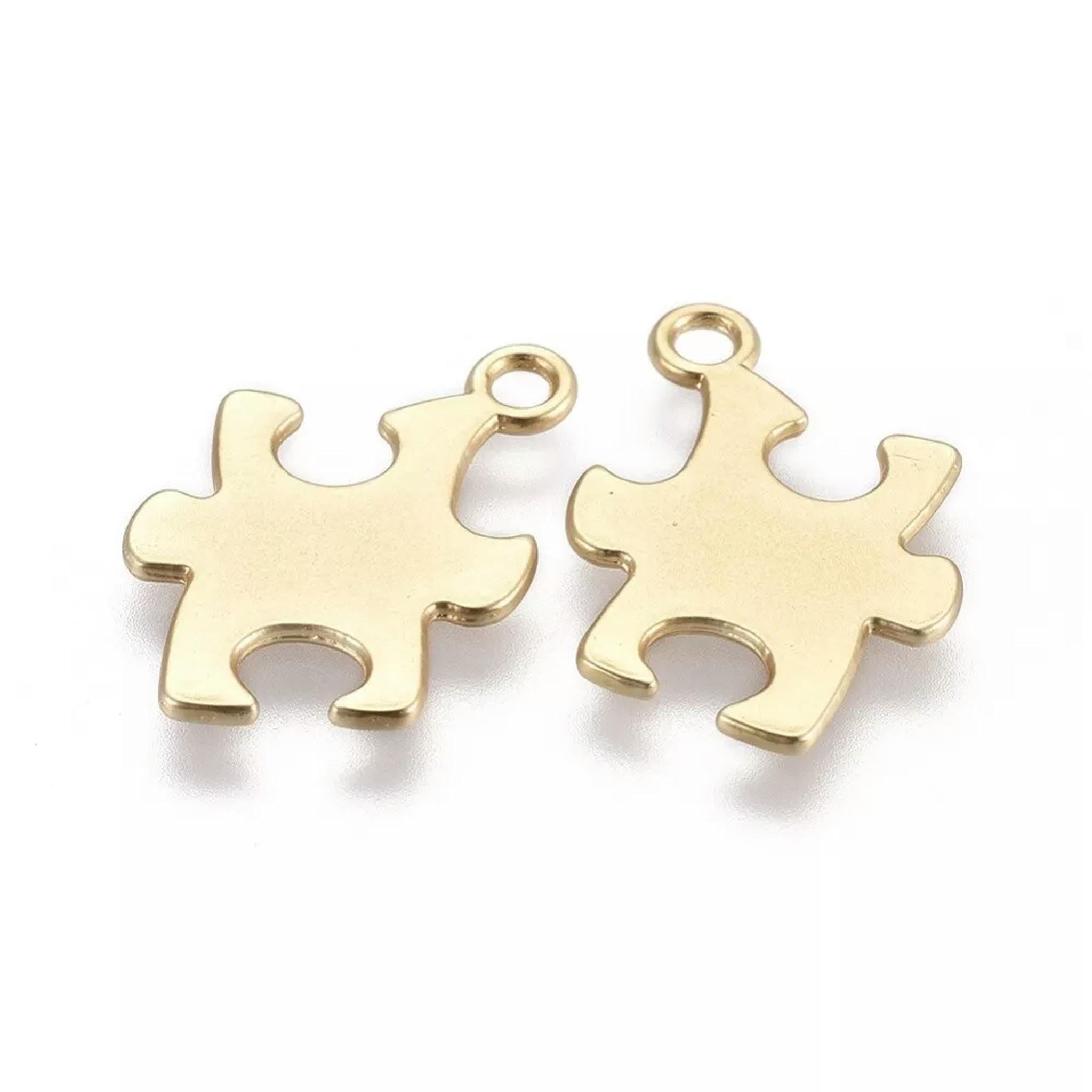 U8MO 2 Puzzle Piece Charms Pendants Stamping Blank Autism Awareness 18k ...