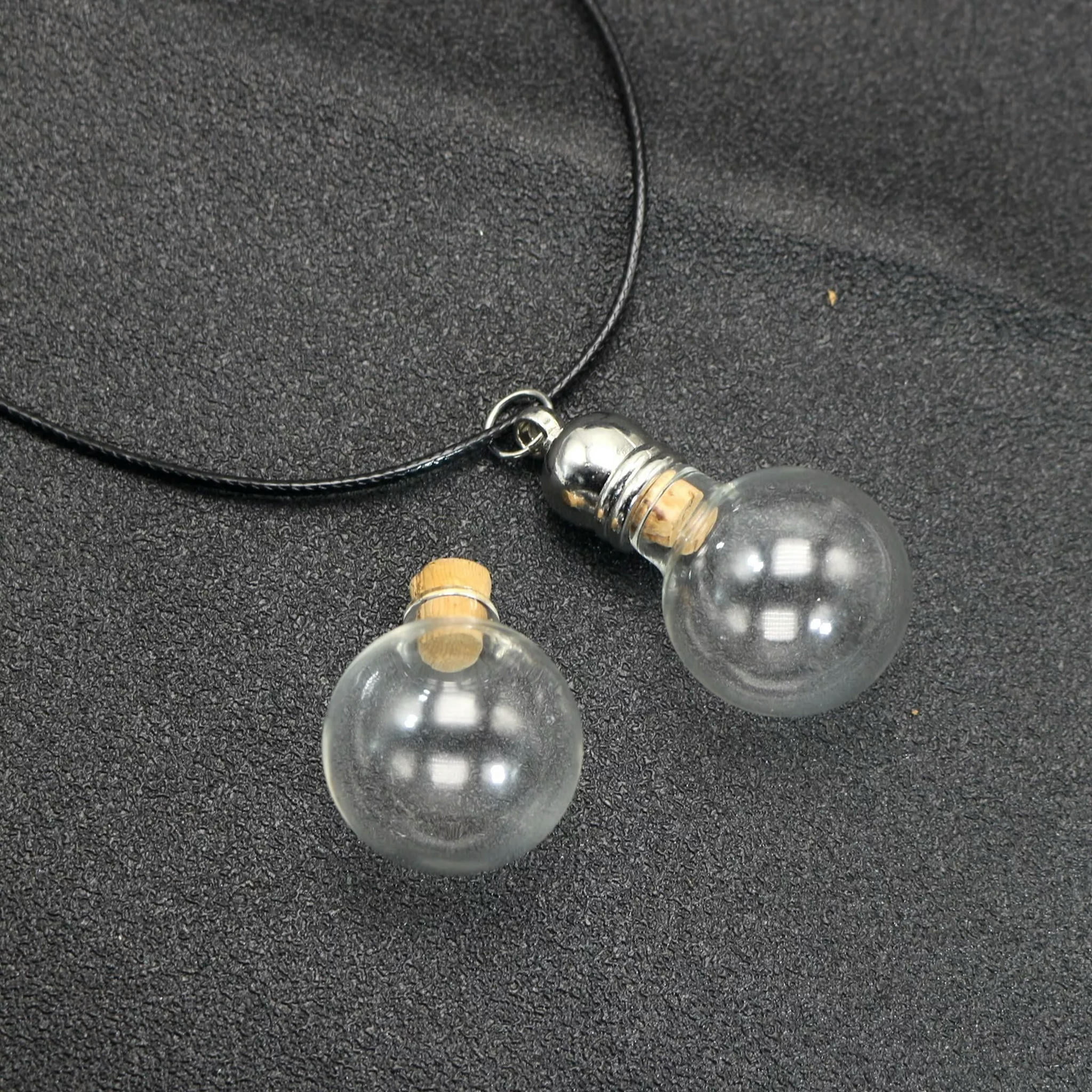 U8MO 2 Sets Clear Empty 3D Teardrop Glass Bottle Vials Pendants 16X38mm ...