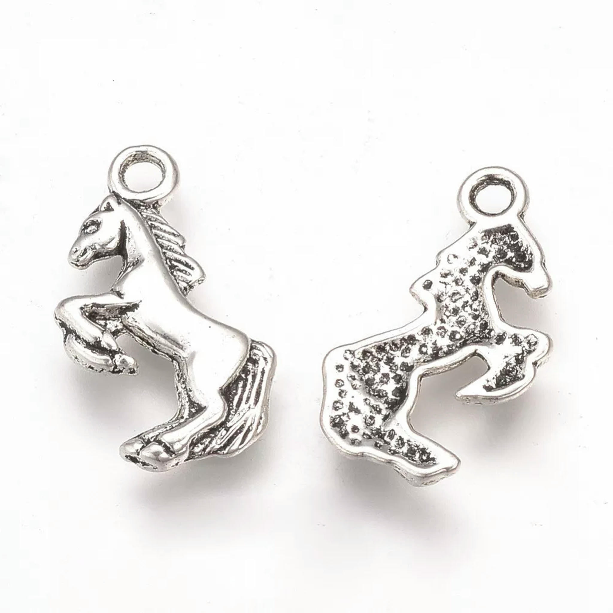 U8MO 20 Horse Charms Antique Silver Equestrian Pendants Mustang ...