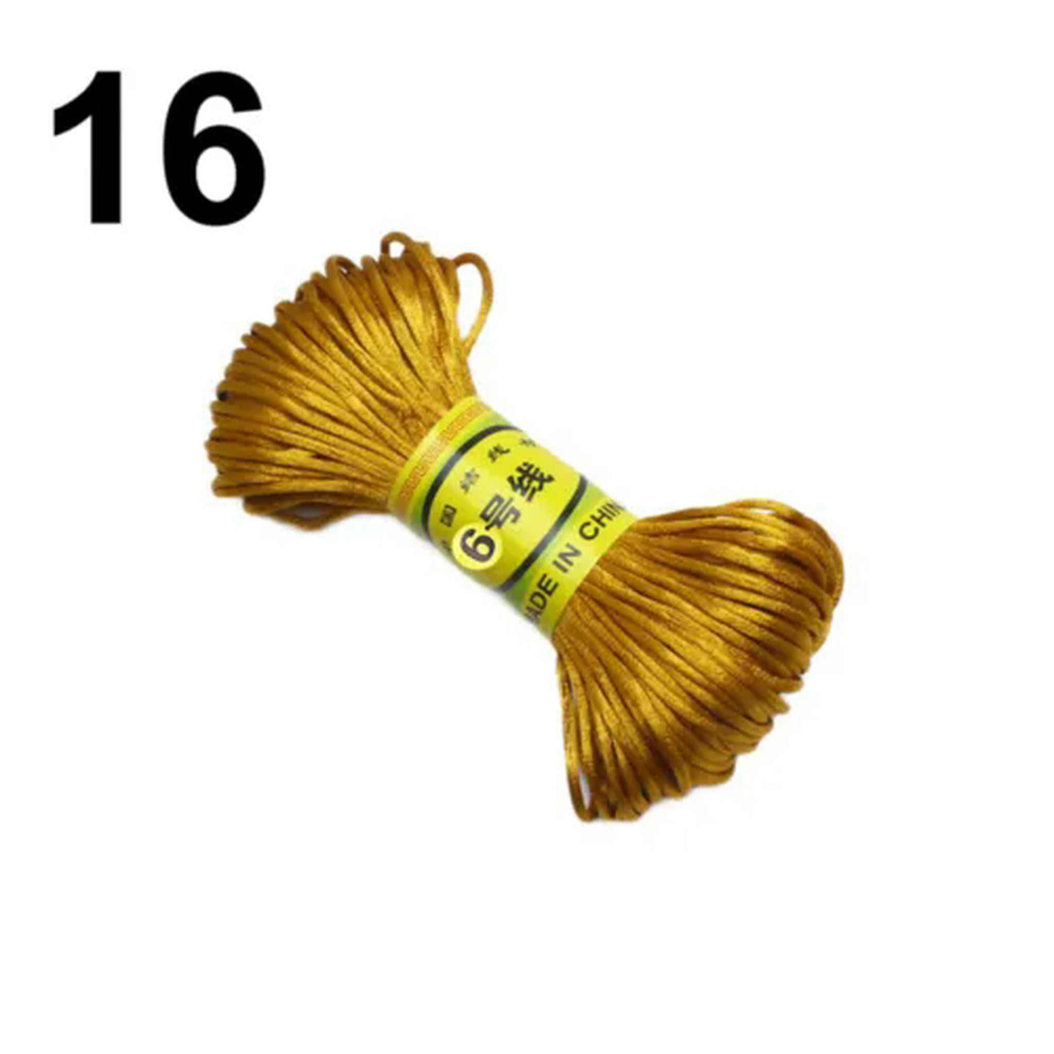 U8MO 20 Meter 2mm Braided Macrame Satin Silk Cord Chinese Knot Nylon ...