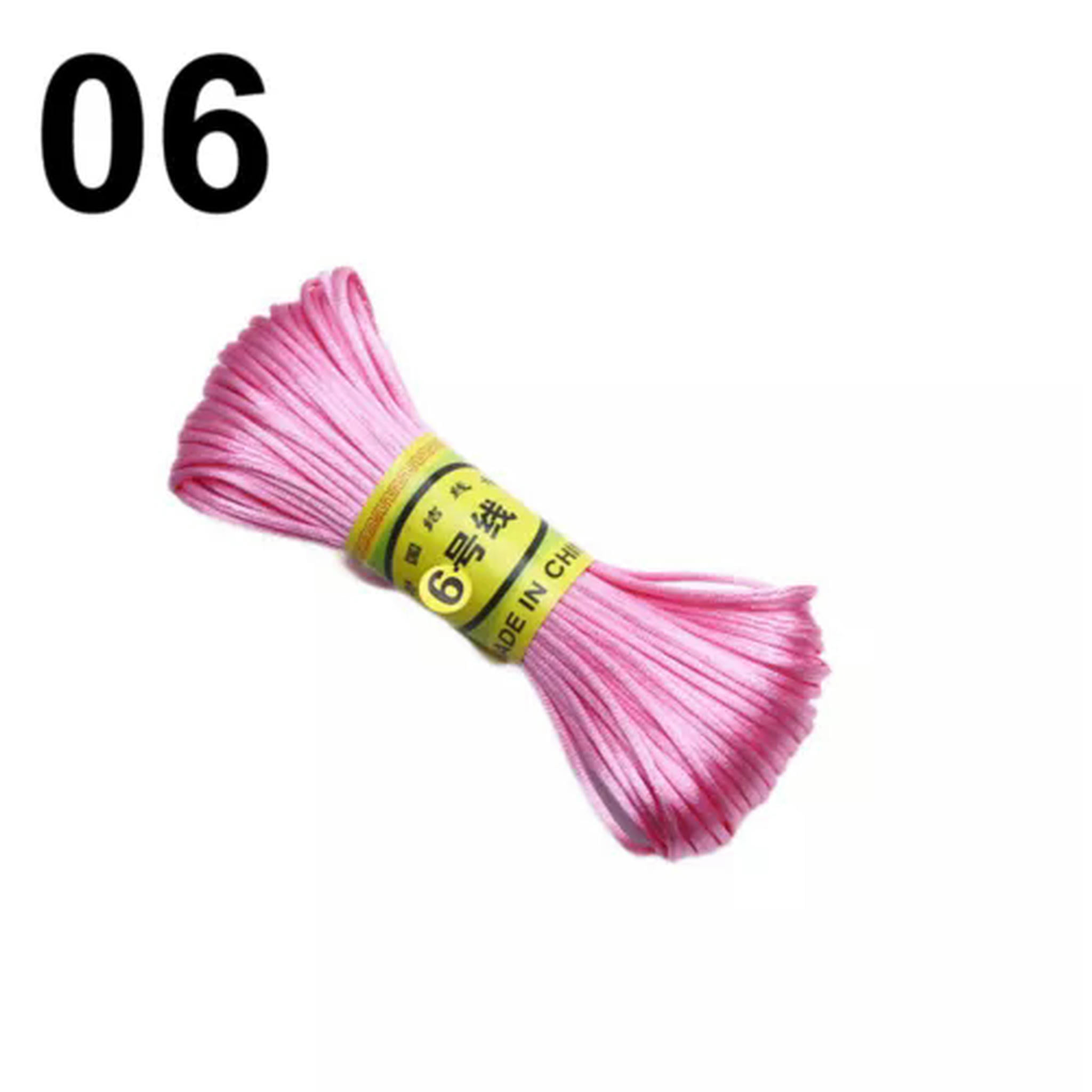 U8MO 20 Meter 2mm Braided Macrame Satin Silk Cord Chinese Knot Nylon ...